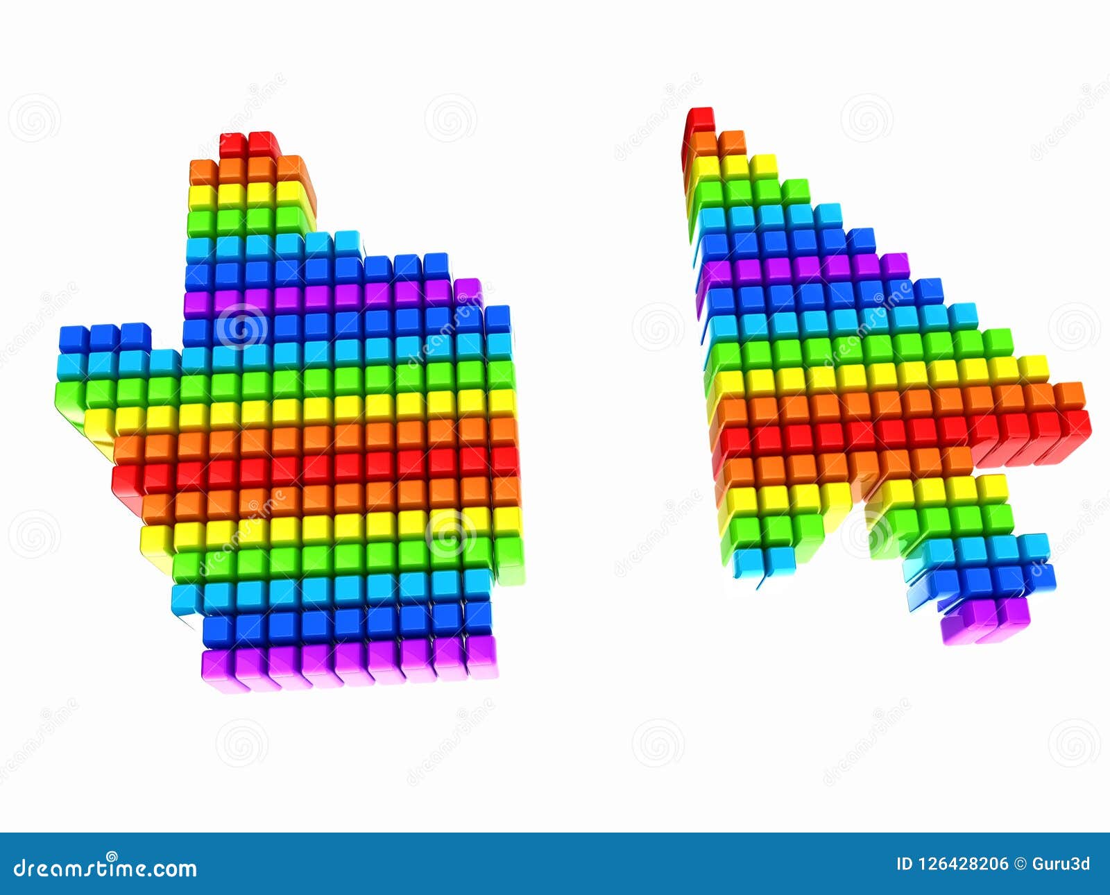 Set of Link Selection Computer Mouse Cursor Stock Illustration ...
