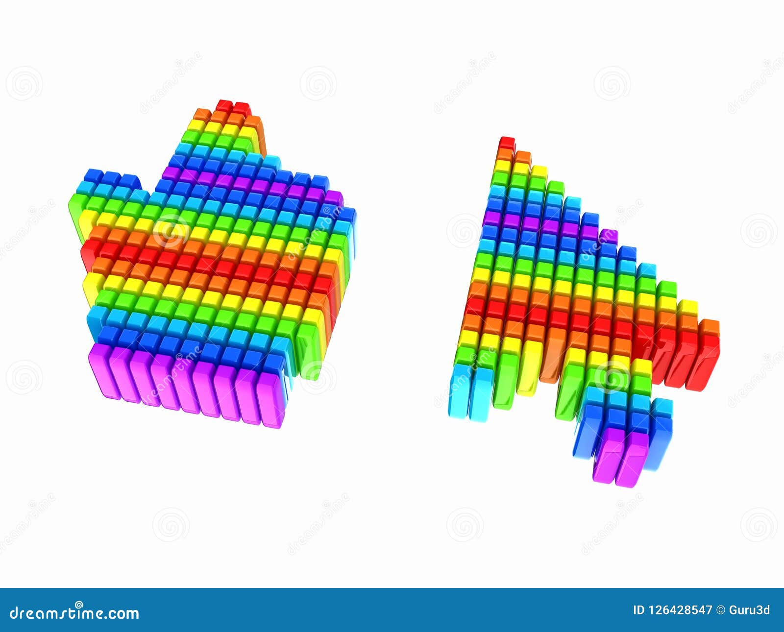 Set of Link Selection Computer Mouse Cursor Stock Illustration ...