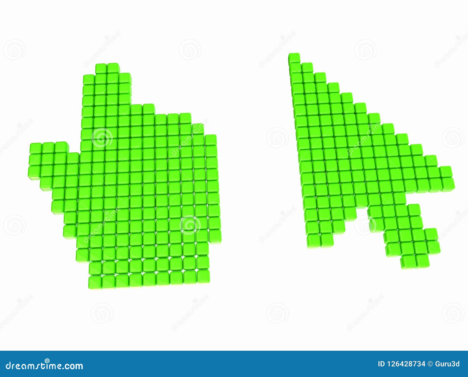 Set of Link Selection Computer Mouse Cursor Stock Illustration ...