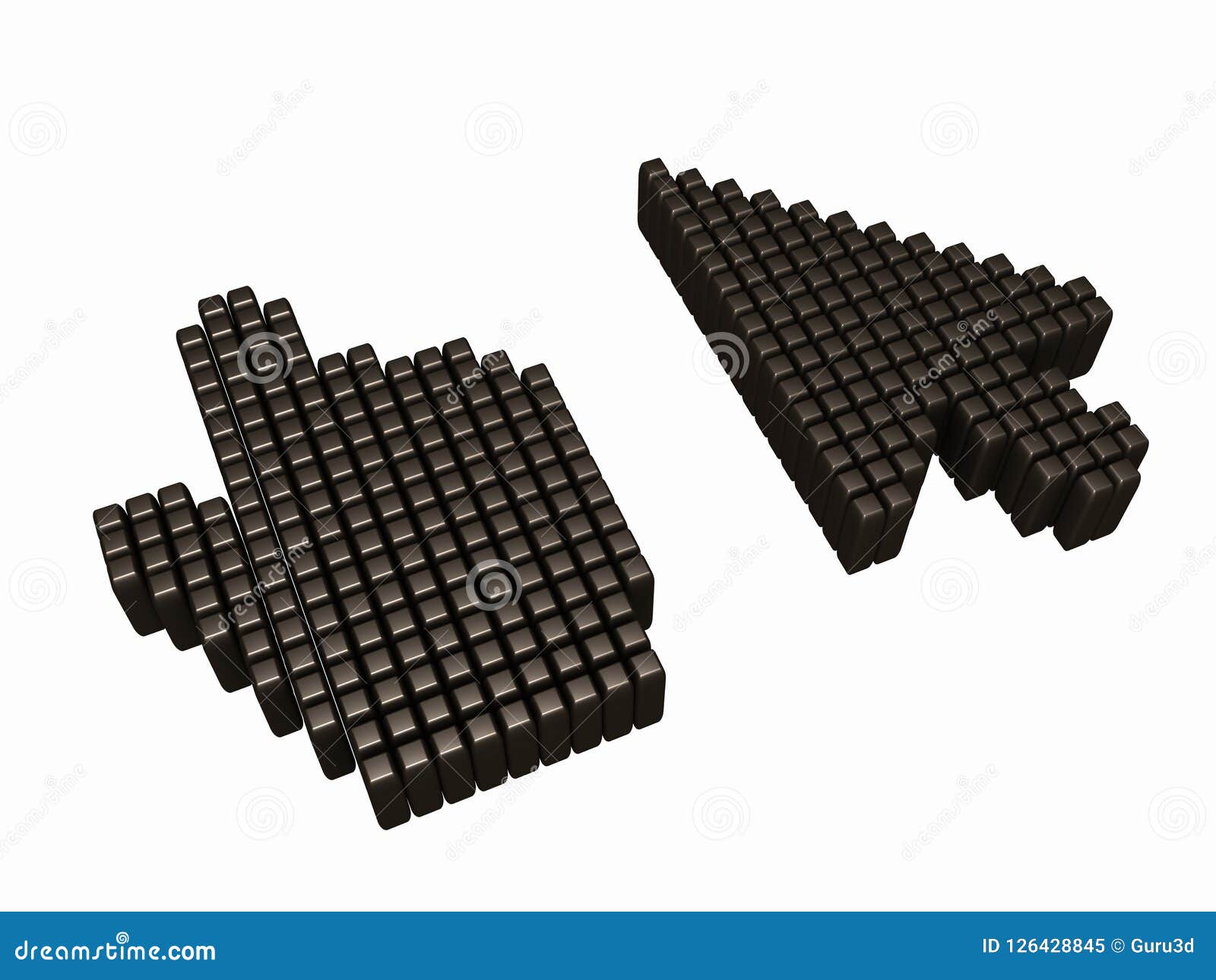 Set of Link Selection Computer Mouse Cursor Stock Illustration ...