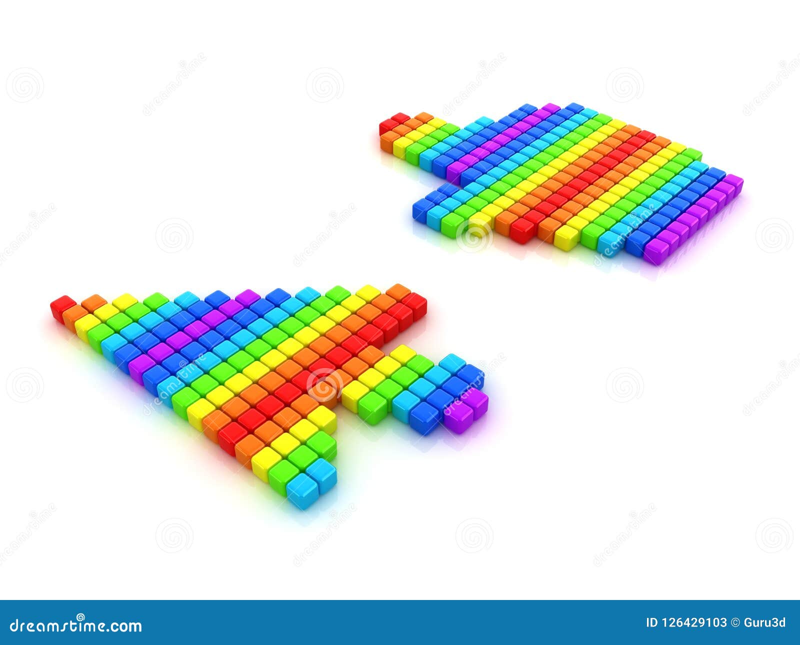 Set of Link Selection Computer Mouse Cursor Stock Illustration ...
