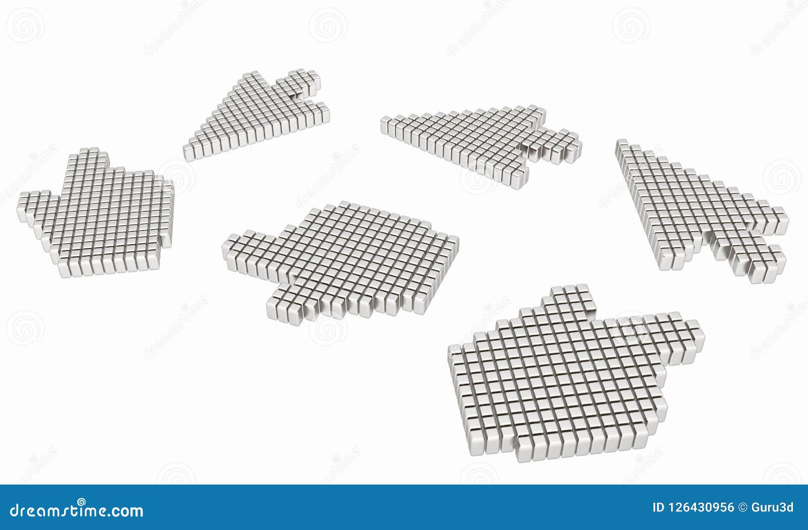 Set of Link Selection Computer Mouse Cursor Stock Illustration ...