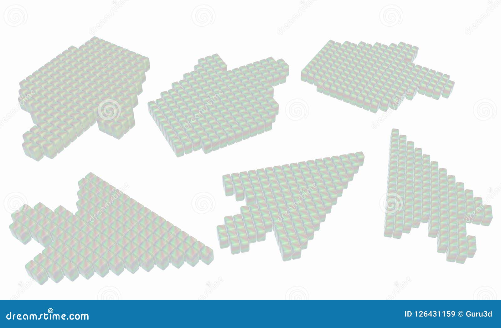Set of Link Selection Computer Mouse Cursor Stock Illustration ...