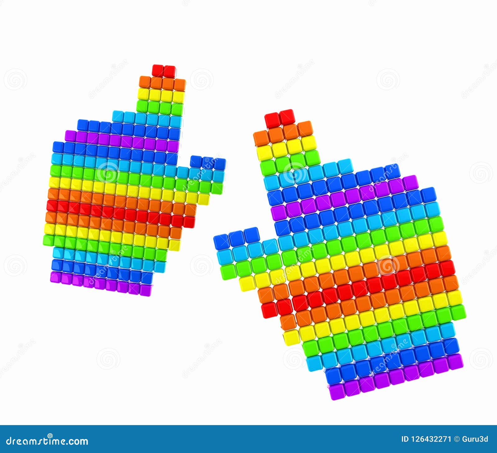 Set of Link Selection Computer Mouse Cursor on White Background Stock ...