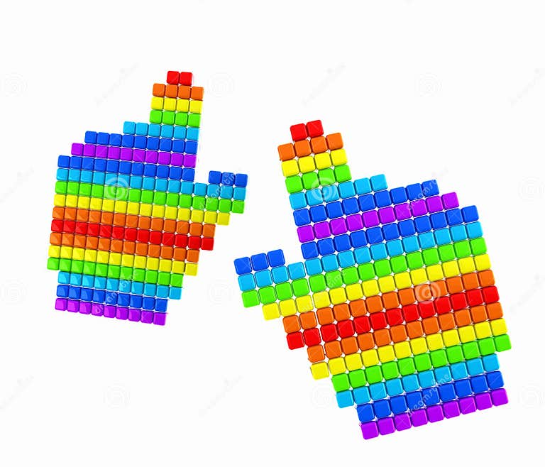 Set of Link Selection Computer Mouse Cursor on White Background Stock ...