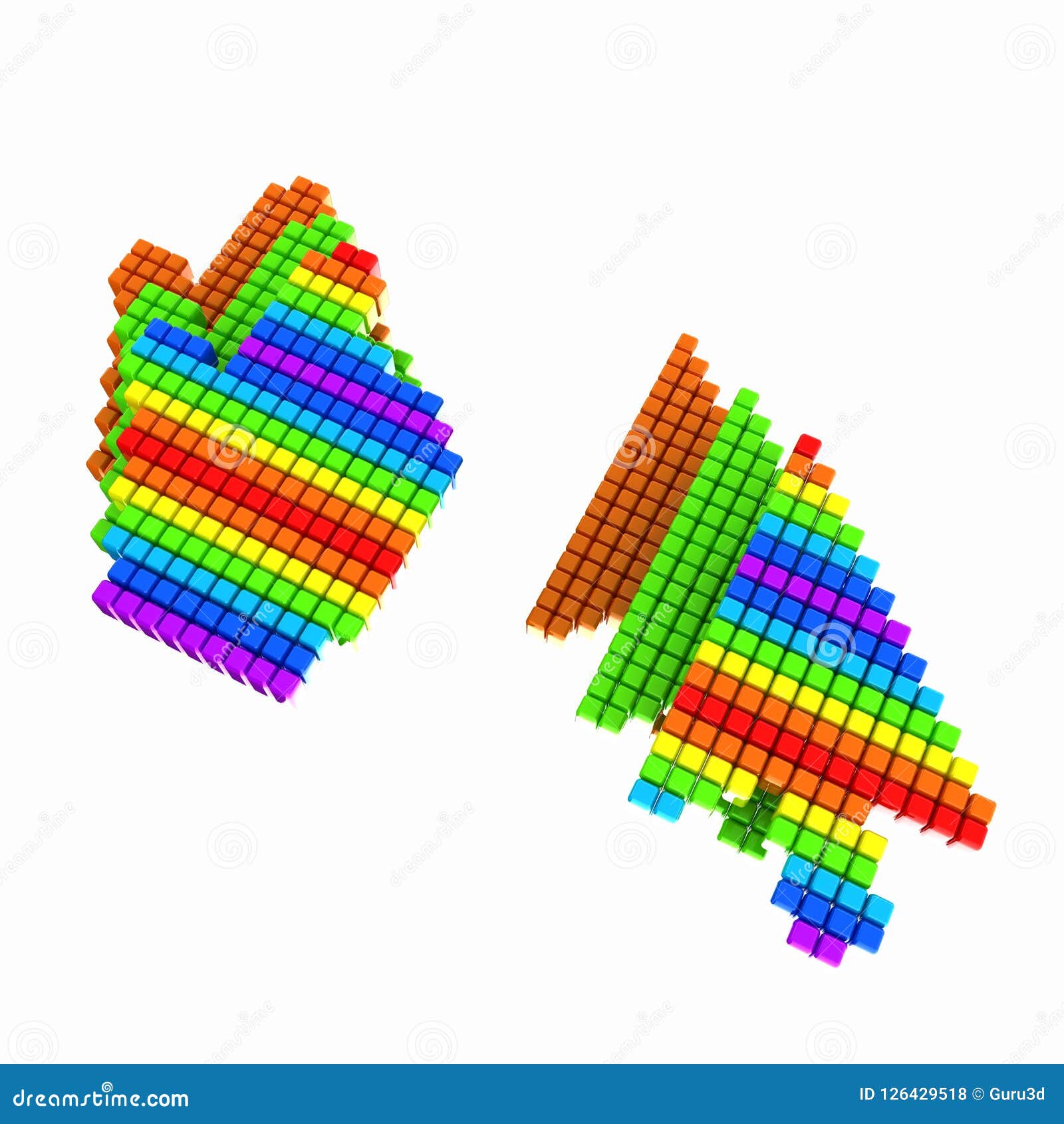 Set Of Link Selection Computer Mouse Cursor Stock Illustration