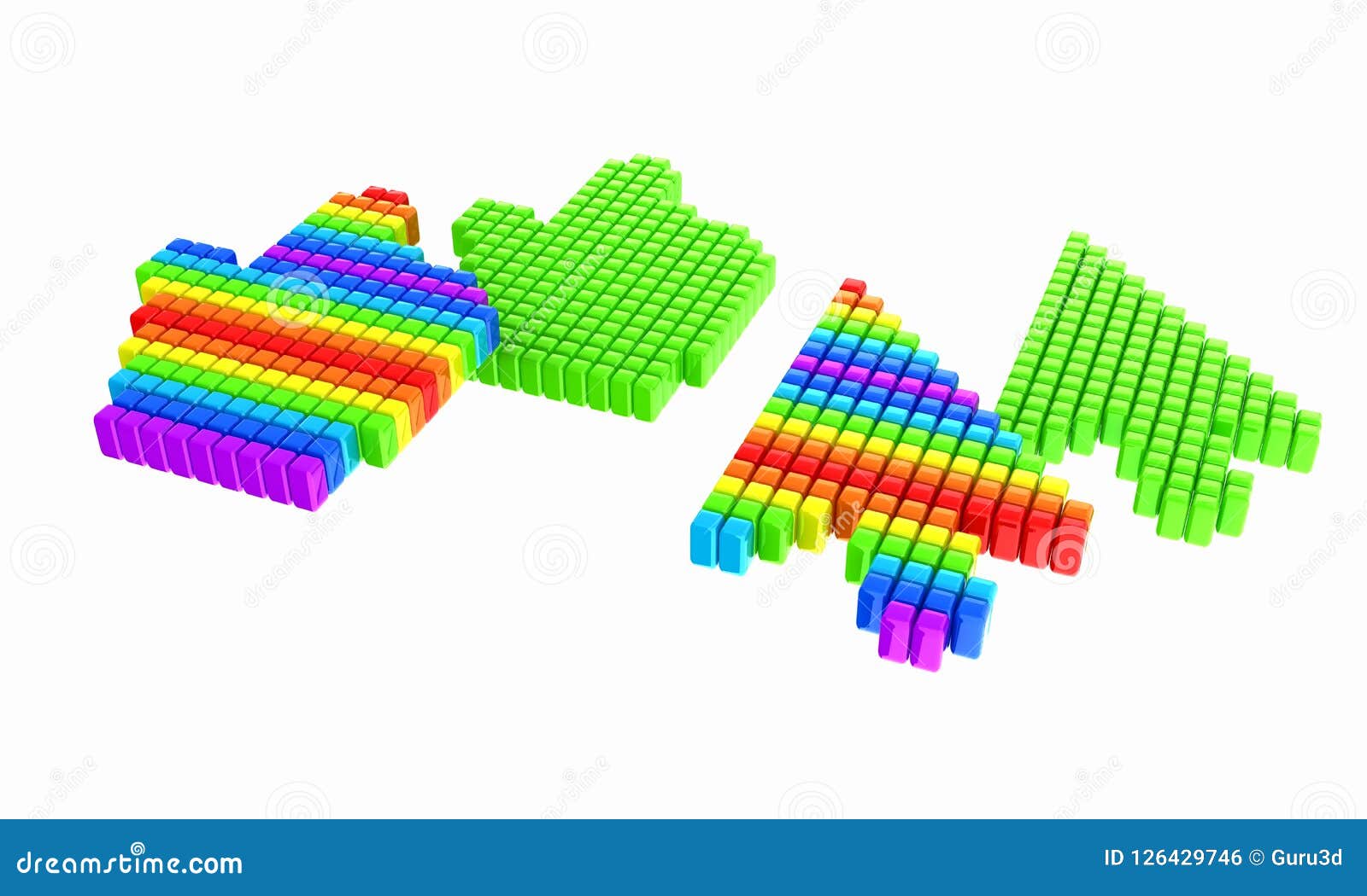 Set of Link Selection Computer Mouse Cursor Stock Illustration ...