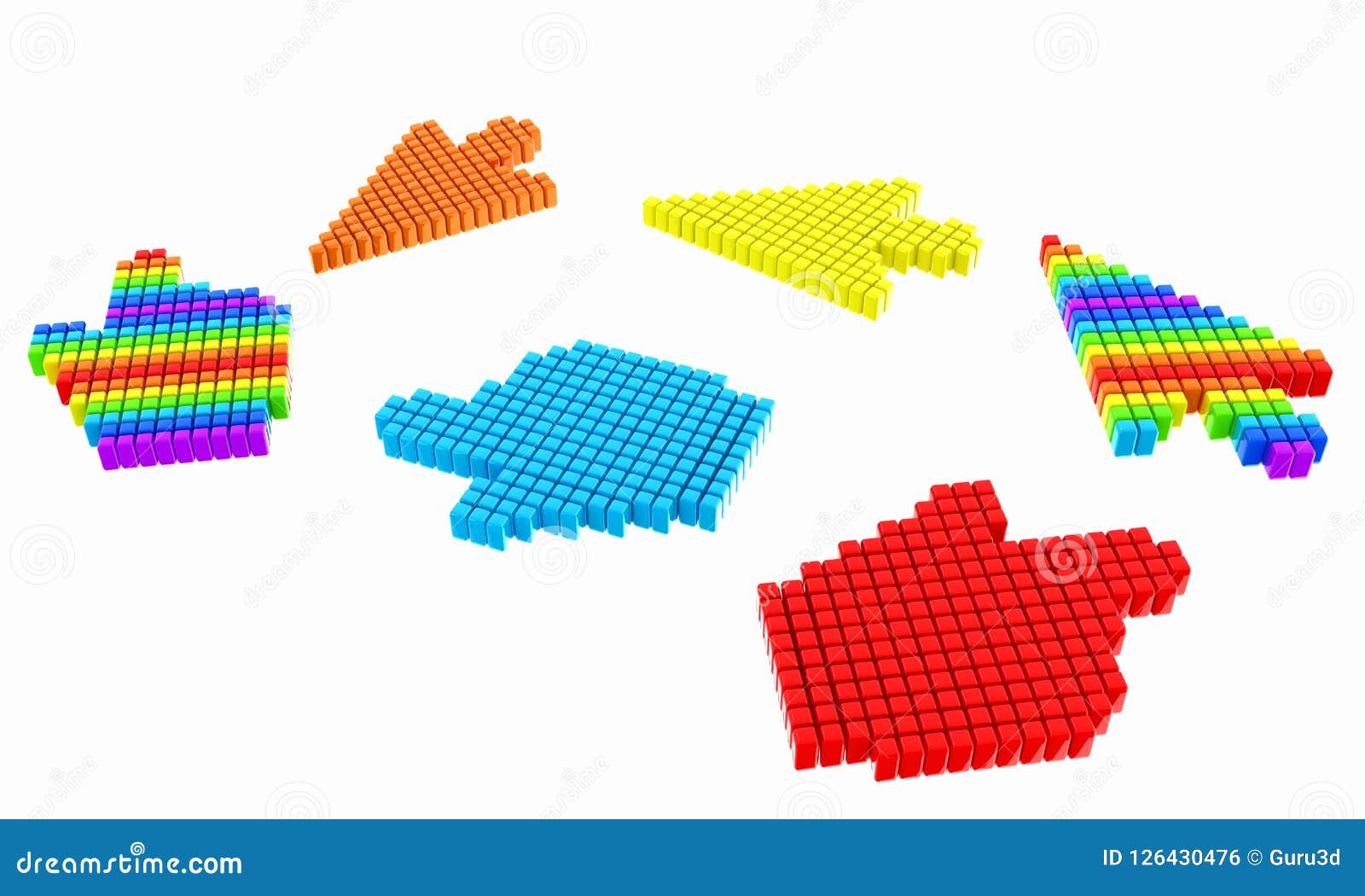 Set Of Link Selection Computer Mouse Cursor Stock Illustration