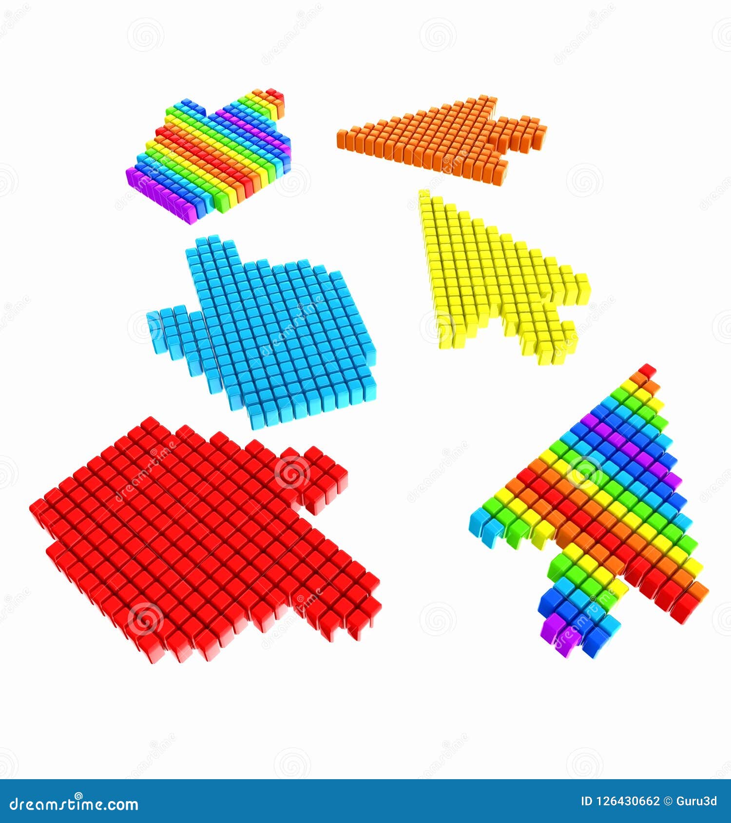 Set Of Link Selection Computer Mouse Cursor Stock Illustration