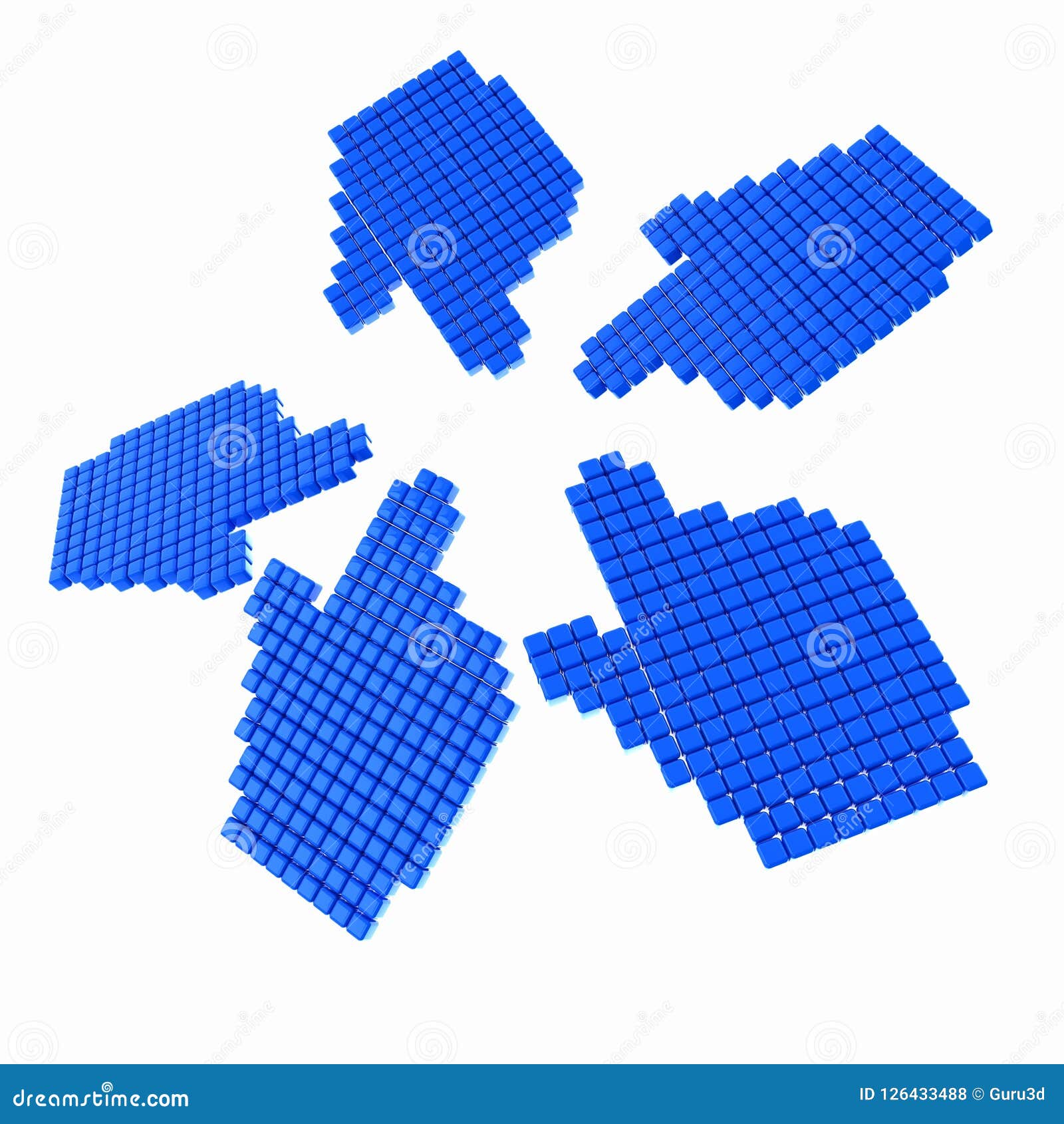 Set of Link Selection Computer Mouse Cursor on White Background Stock ...