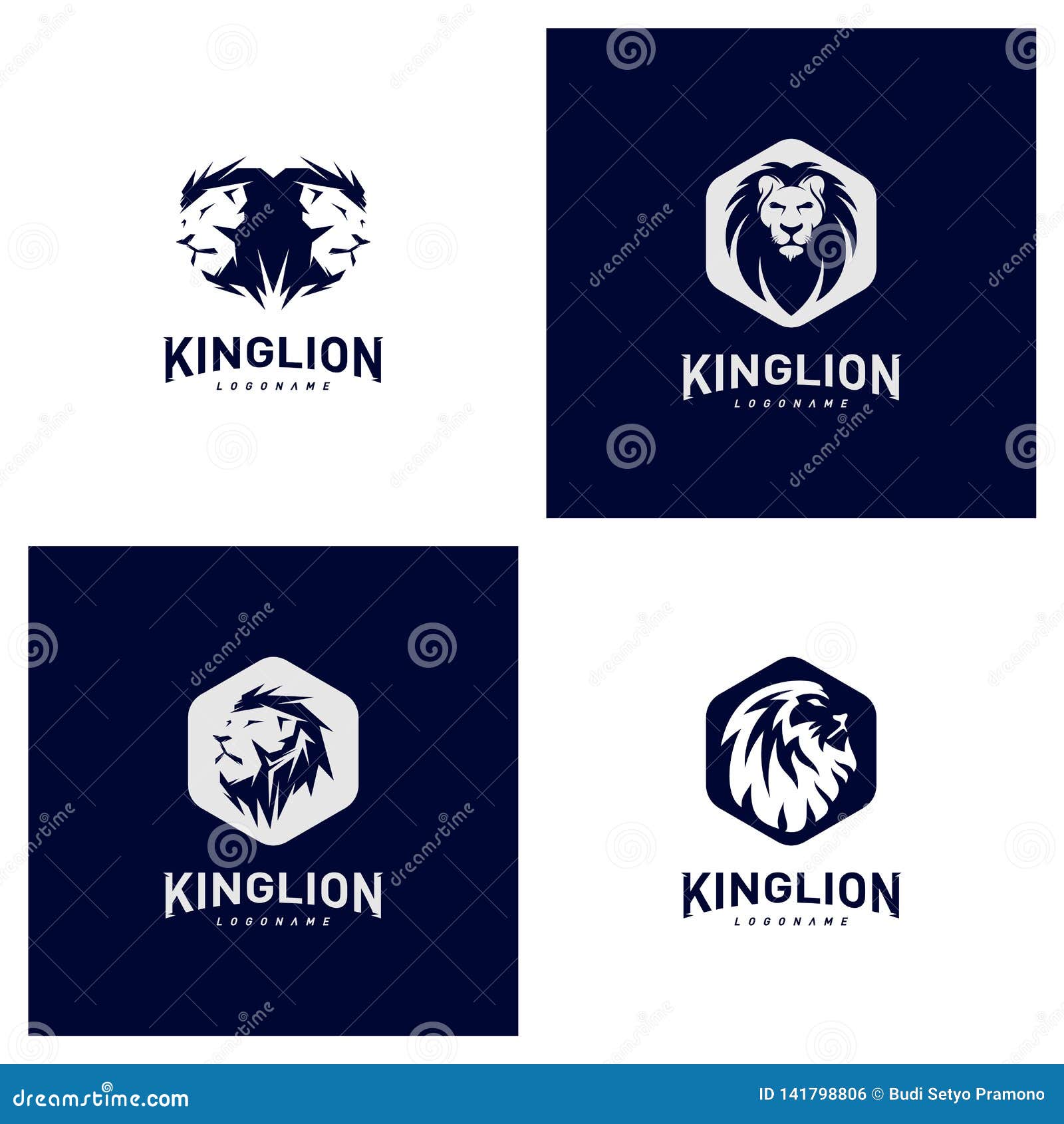 Lions Logo Design Concept. King Lions Logo Design Template Vector. Icon ...