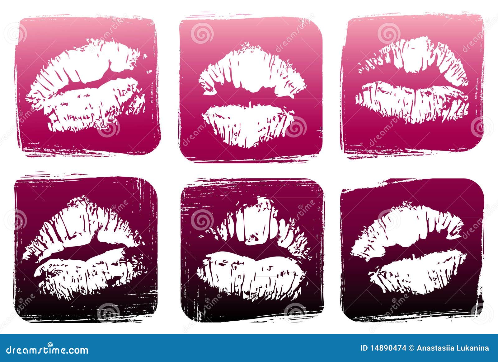 Set of lips stock vector. Illustration of glamour, human - 14890474