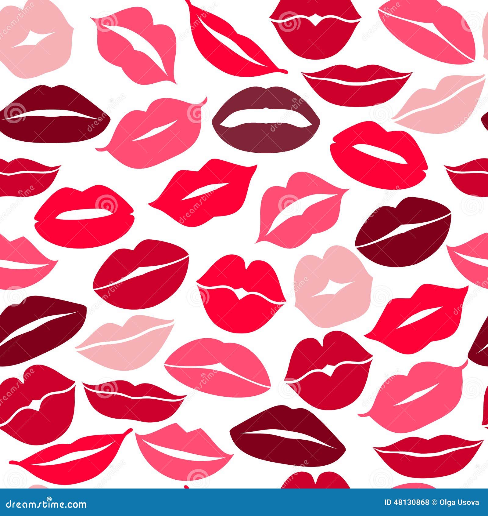 Set of lips. Flat icons. stock vector. Illustration of love - 48130868