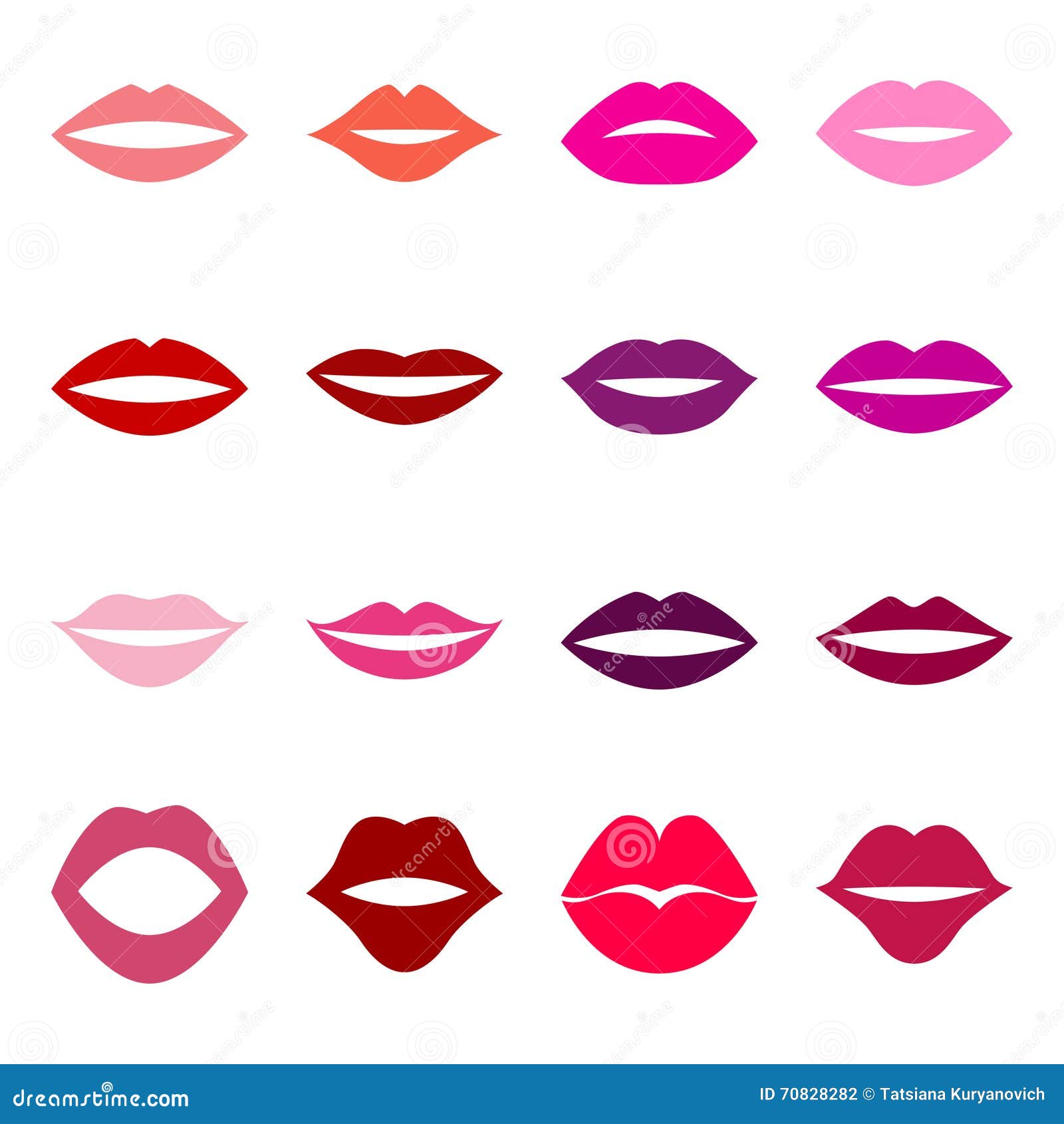 Set Of Collection Lips Different Royalty-Free Stock Photography ...