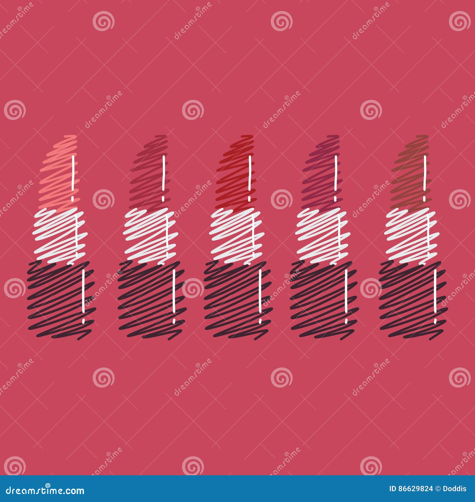 Set of Lipstick. Abstract Design Vector Illustration Stock Vector ...