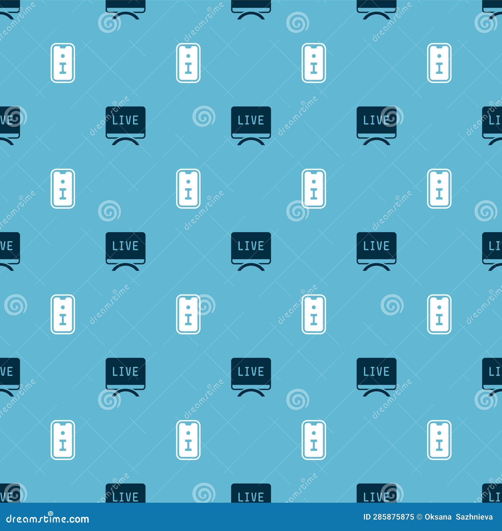 Set Live Report and Information on Seamless Pattern. Vector Stock ...