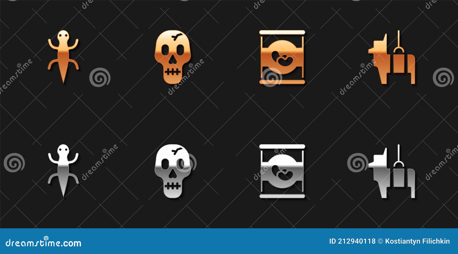 Lizard Skull, Vintage Illustration | CartoonDealer.com #163231408