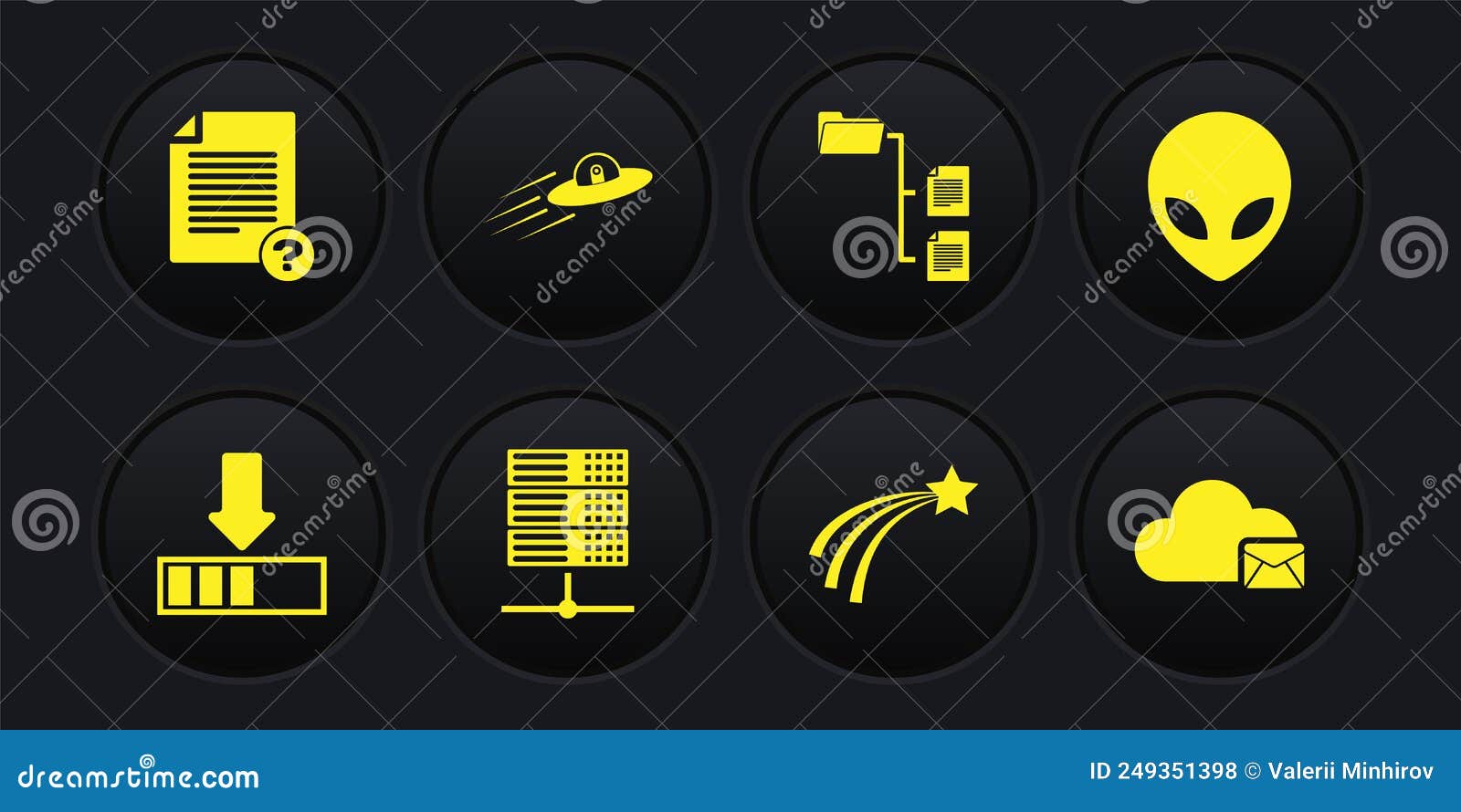 Set Loading, Alien, Server, Data, Web Hosting, Falling Star, Folder ... Set Loading, Alien, Server, Data, Web Hosting, Falling Star, Folder ...