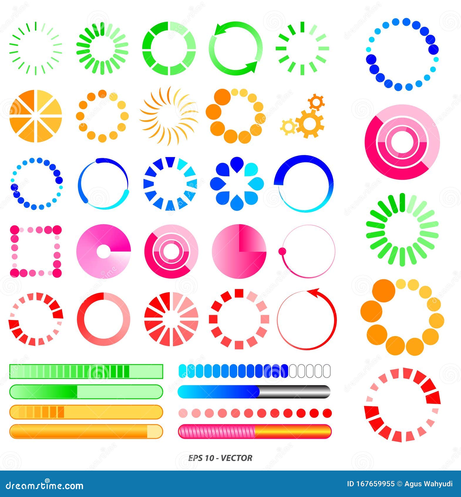 Game Progress Bars Vector Set Ui Cartoon Interface | CartoonDealer.com ...