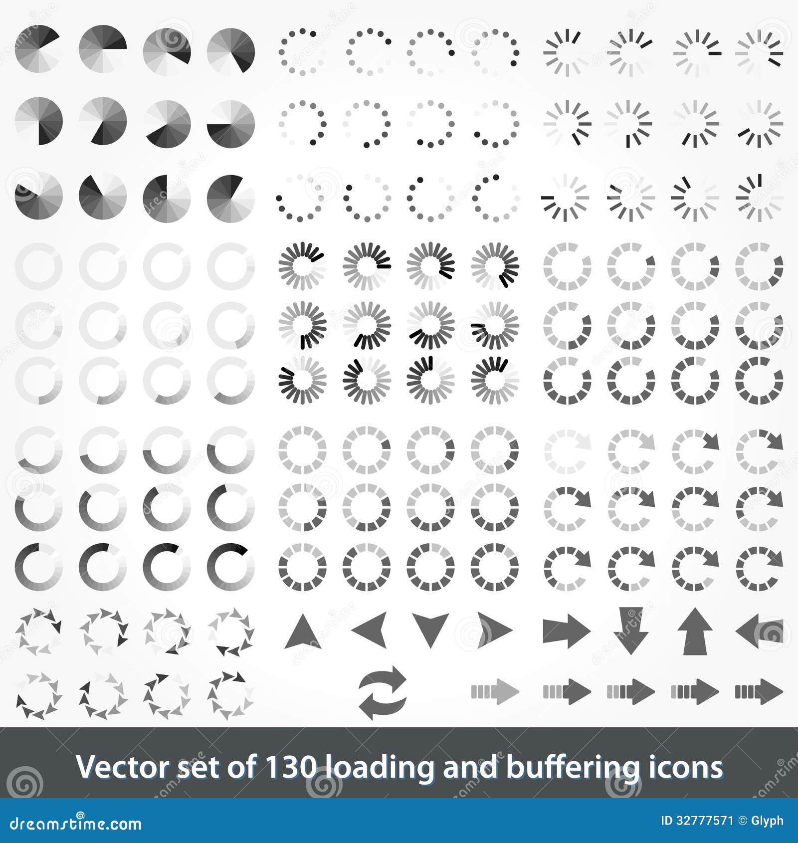 Set of 130 Loading and Buffering Icons Stock Vector - Illustration of ... Set of 130 Loading and Buffering Icons Stock Vector - Illustration of ...