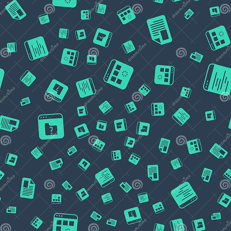 Set Loading Data Window, File Document, Missing and Software on Seamless Pattern. Vector Stock ...