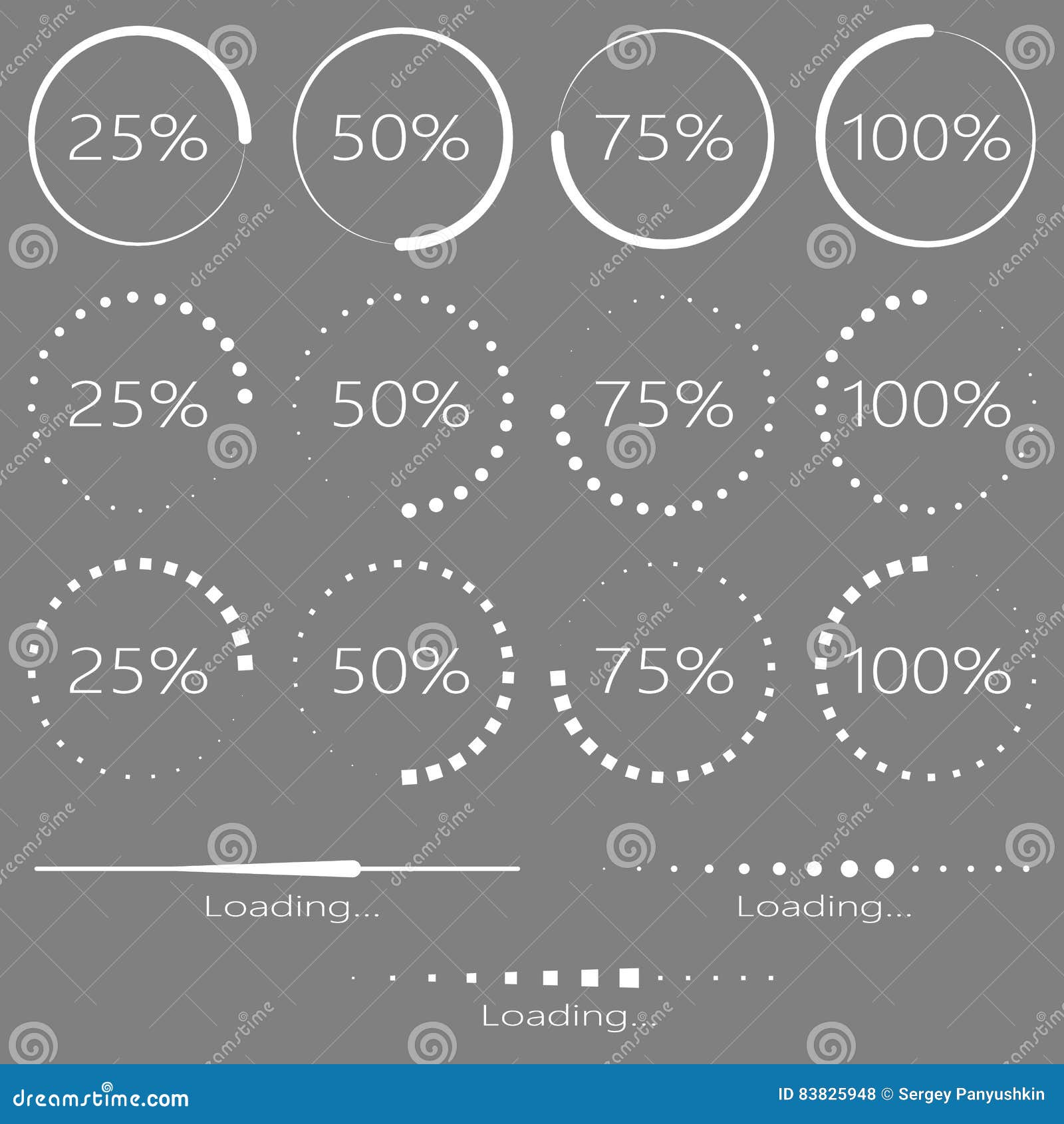 Preloaders And Progress Loading Bars. Cartoon Vector | CartoonDealer ... Preloaders And Progress Loading Bars. Cartoon Vector | CartoonDealer ...