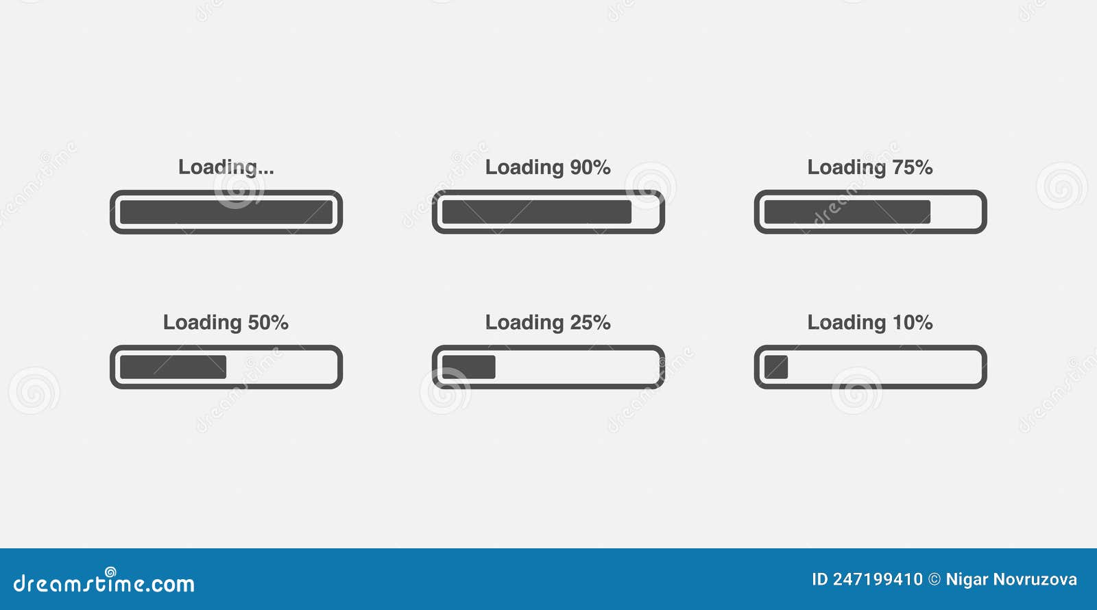 Set of Loading Icons. Isolated Loading Icon Vector Design Stock Vector ...