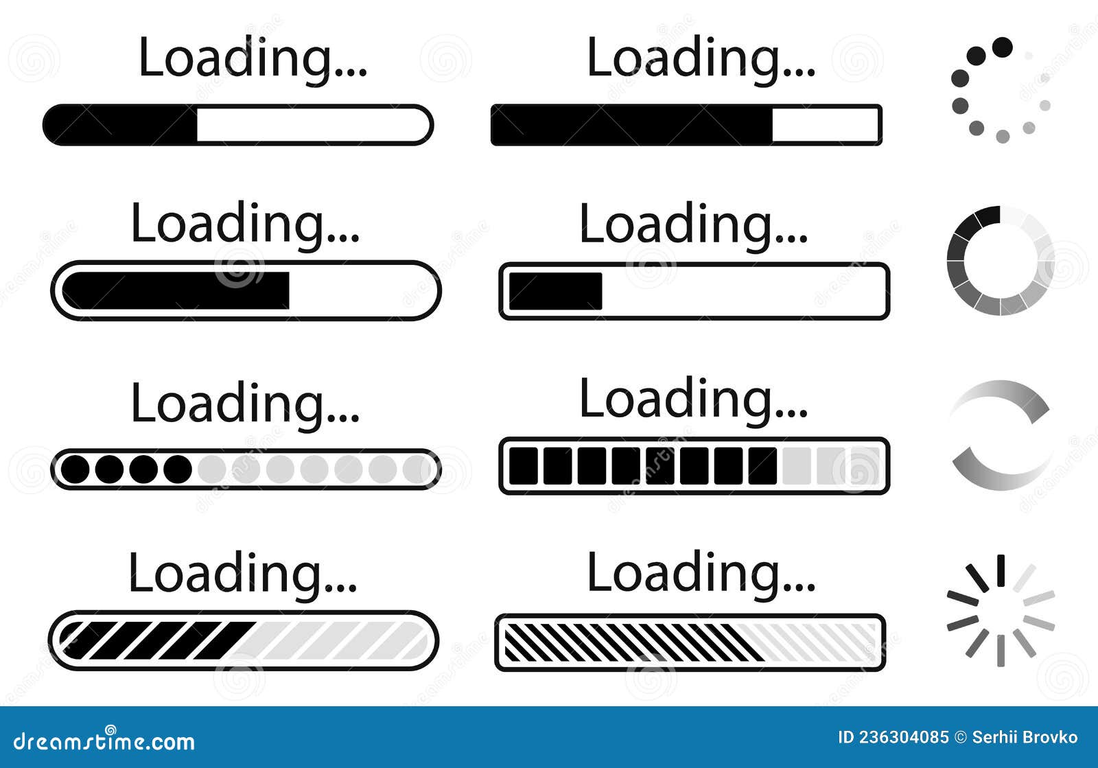 Load Indicator. Loading Status Bar, Round Buffer Download Progress And ... Load Indicator. Loading Status Bar, Round Buffer Download Progress And ...