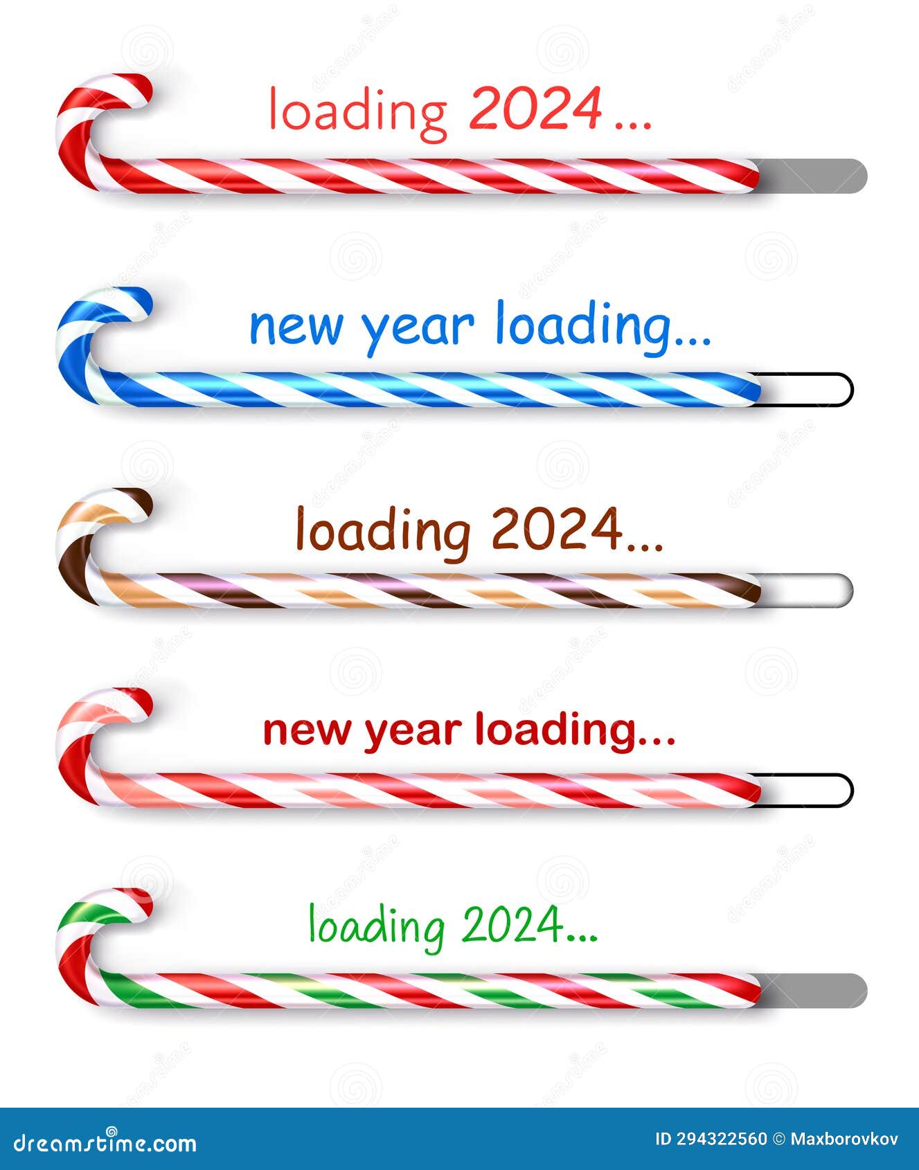 Loading Bar From 2024 To 2025 Year, Christmas Loading, Expectation Of ...