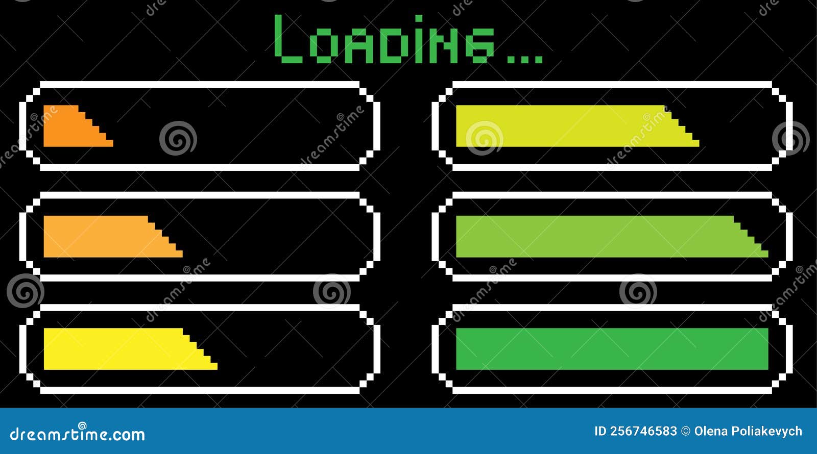 Set Loading Scale. Game Element. Interface Gui. Vector Illustration ...