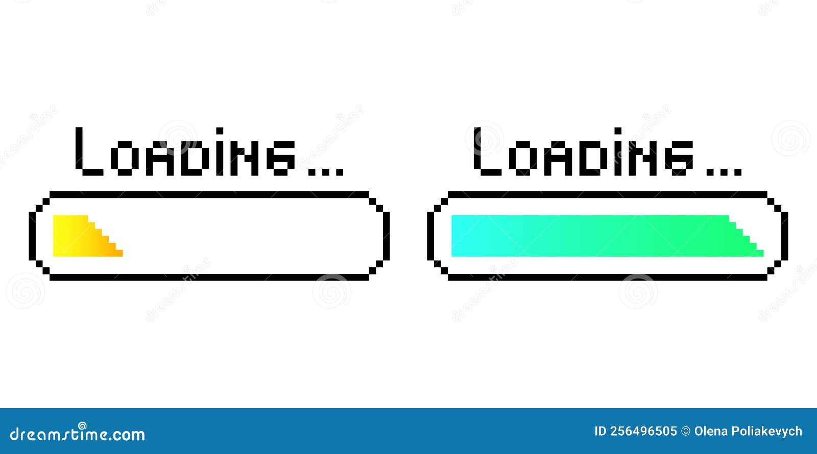 Set Loading Scale Game Element Interface Gui Vector Illustration