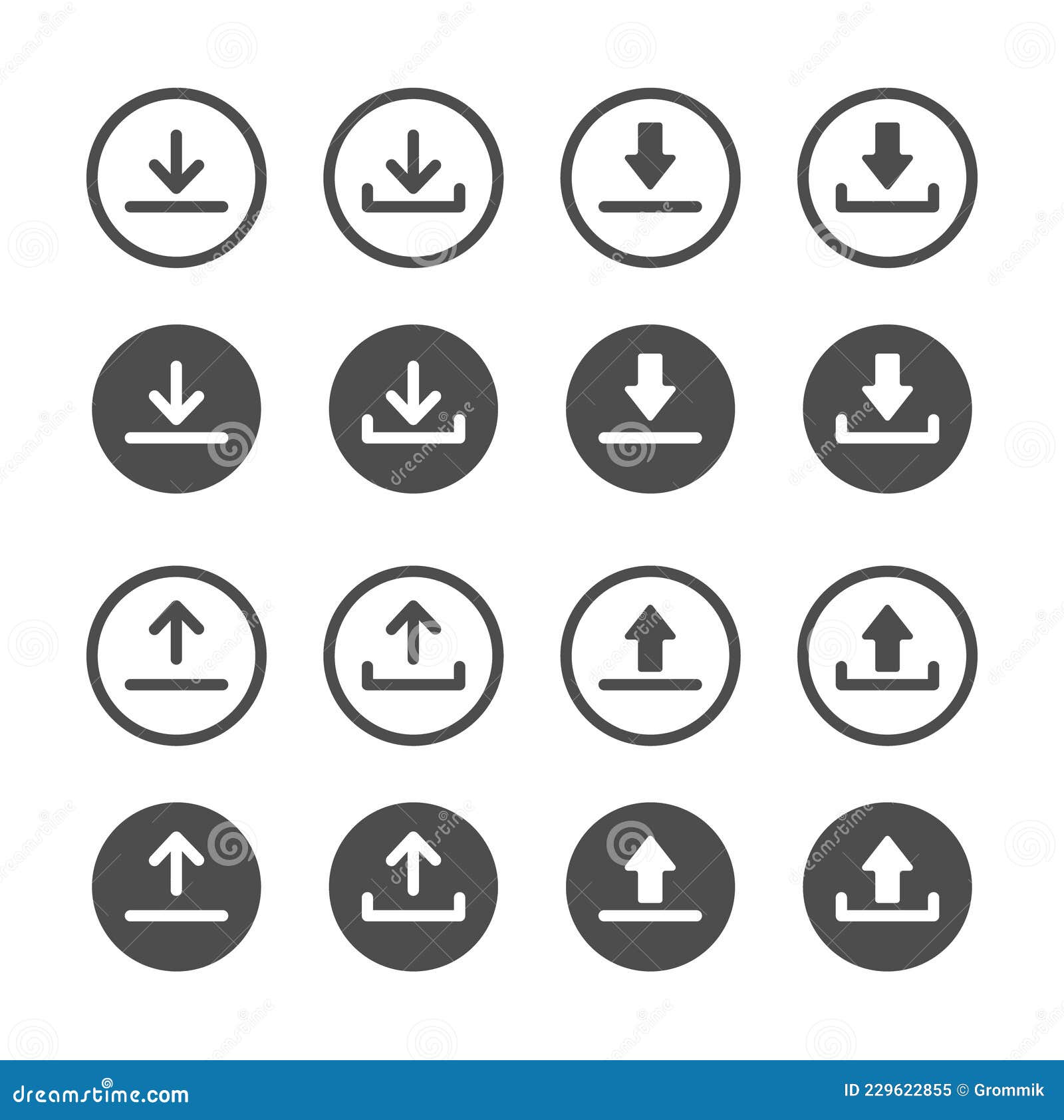 Set of Loading and Unloading Icons. Icon for Websites and Applications ...