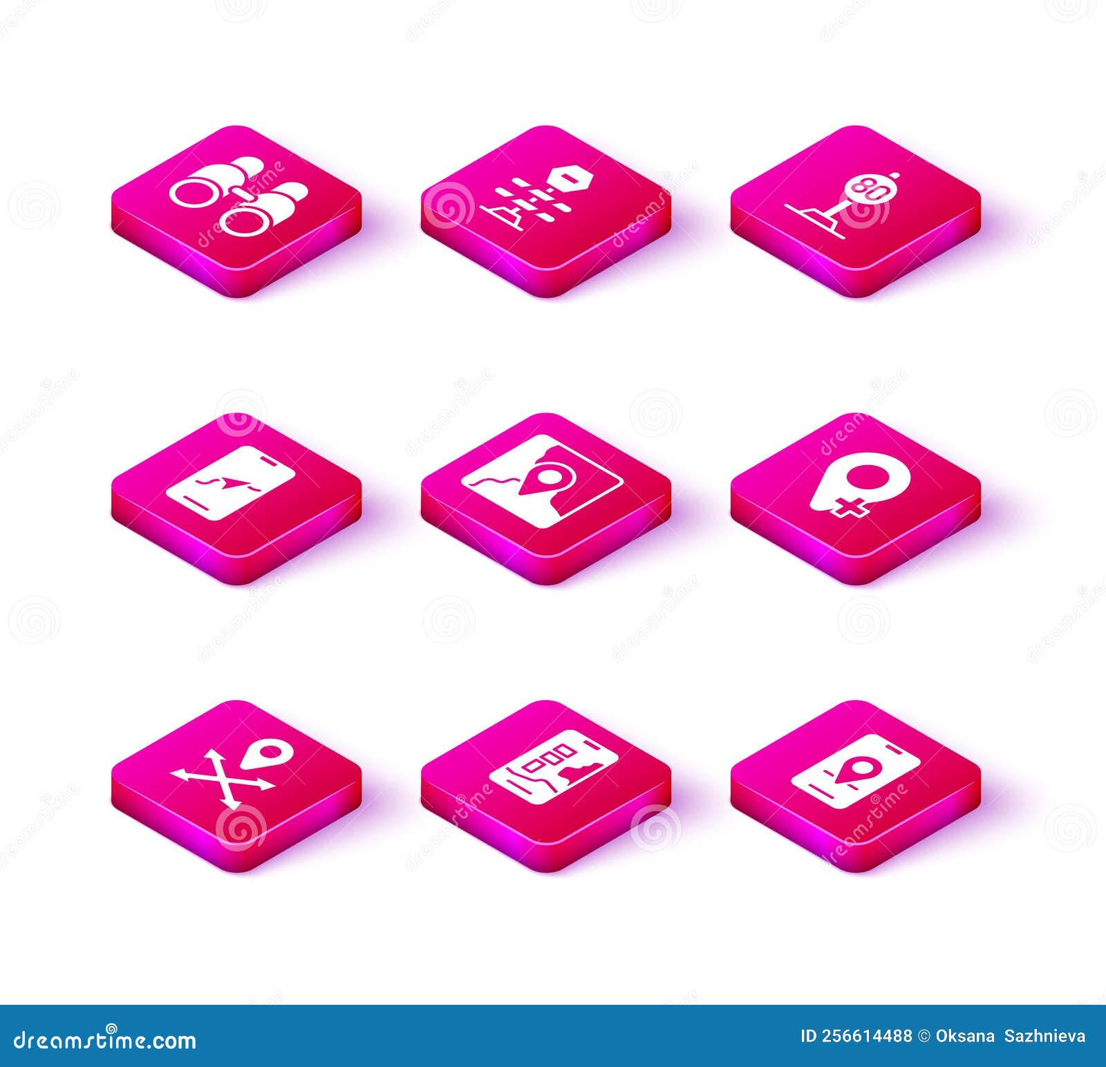 Set Location, City Map Navigation, Folded with Location Marker, Speed ...