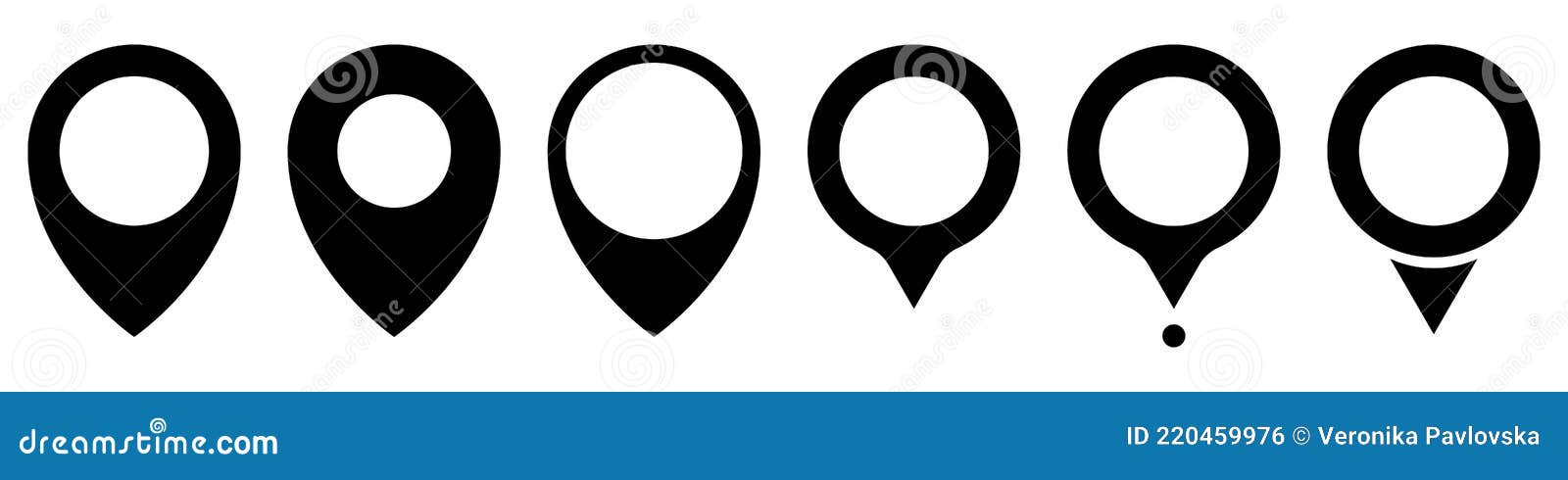 Set of Location Labels. Map Pointer Icon, Location Labels. Set of ...