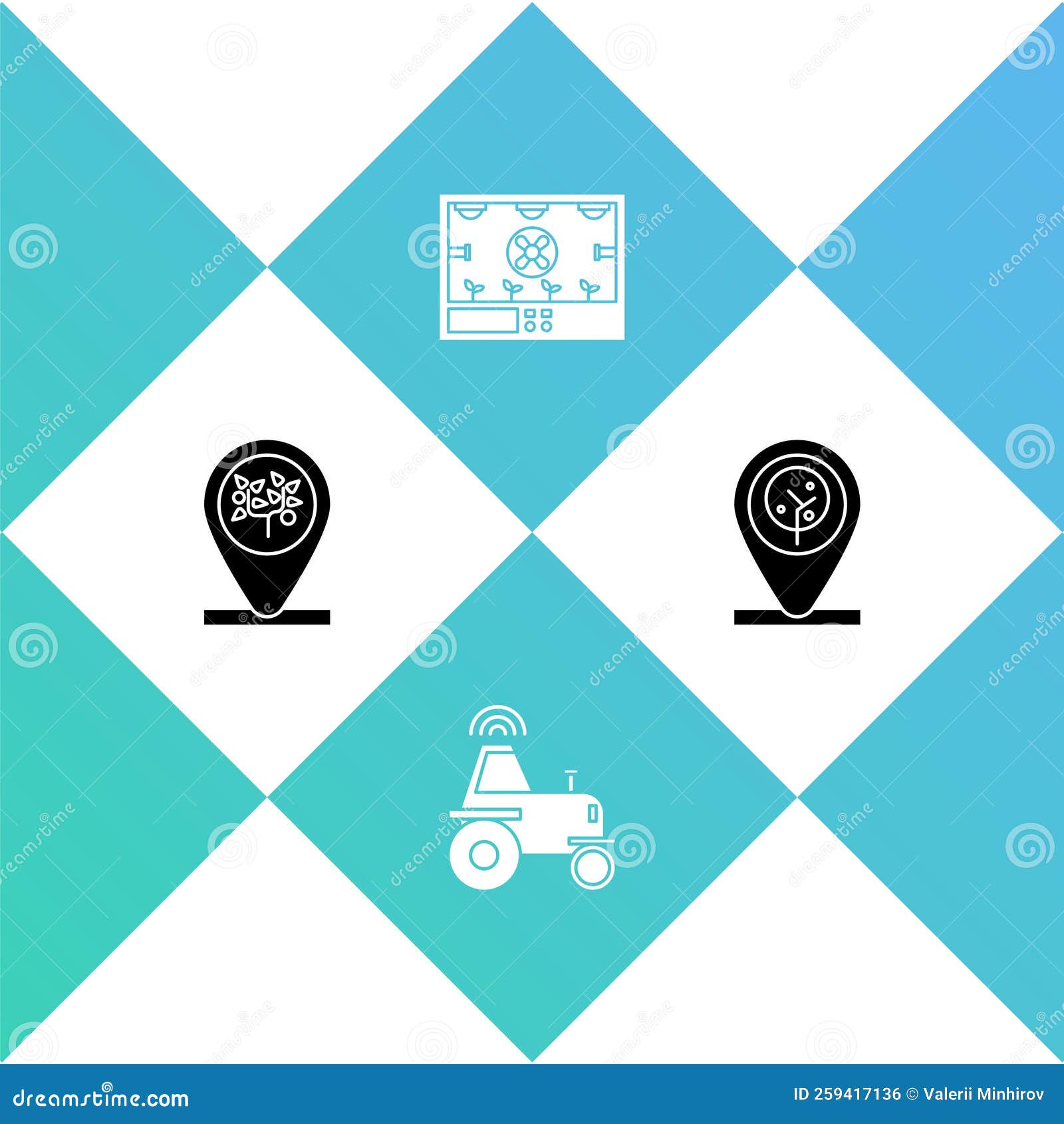 Set Location and Tree, Wireless Tractor Smart Farm, Smart Farming ...
