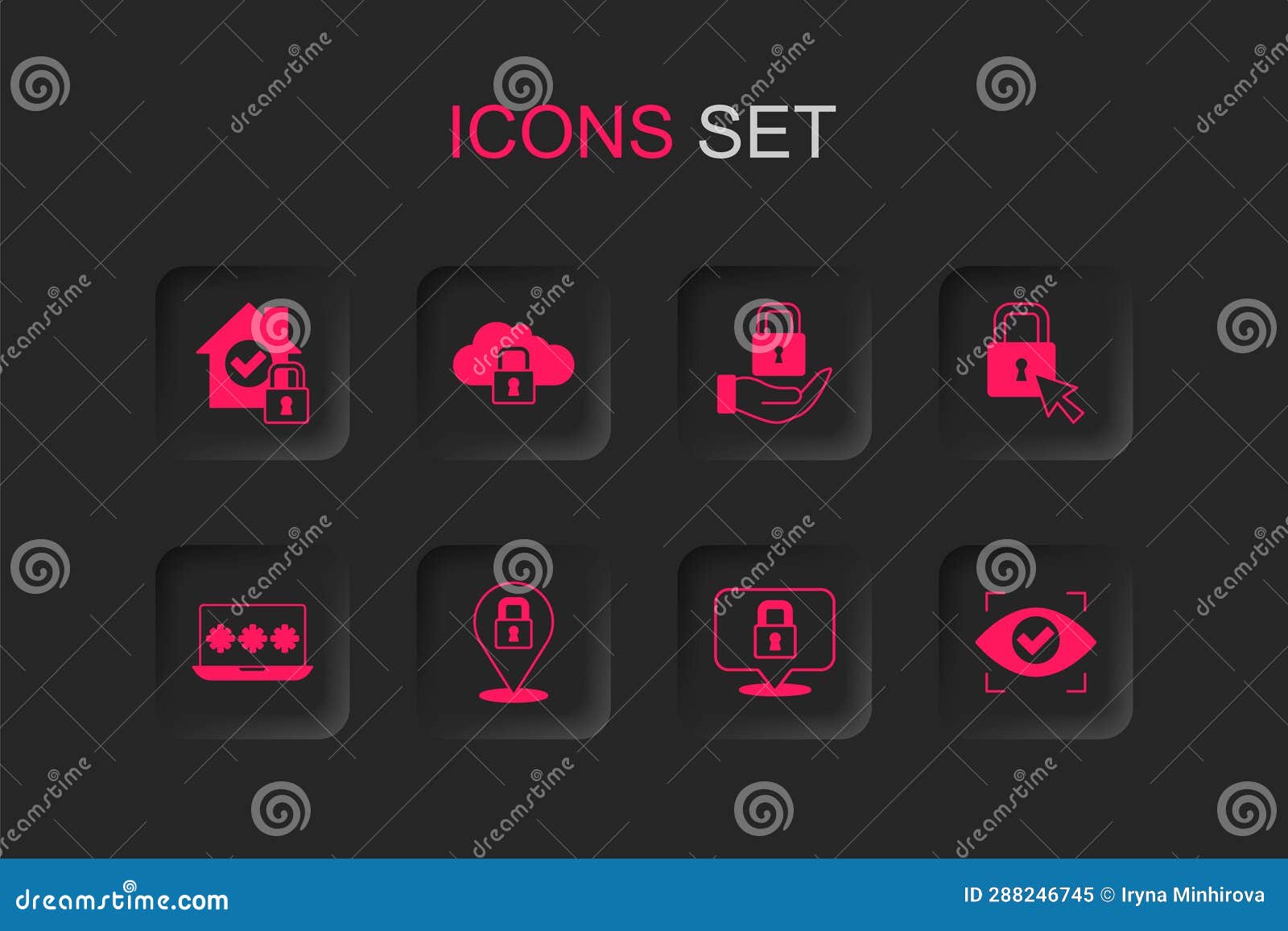 Set Lock, Cloud Computing Lock, House Under Protection, Eye Scan, and ... Set Lock, Cloud Computing Lock, House Under Protection, Eye Scan, and ...