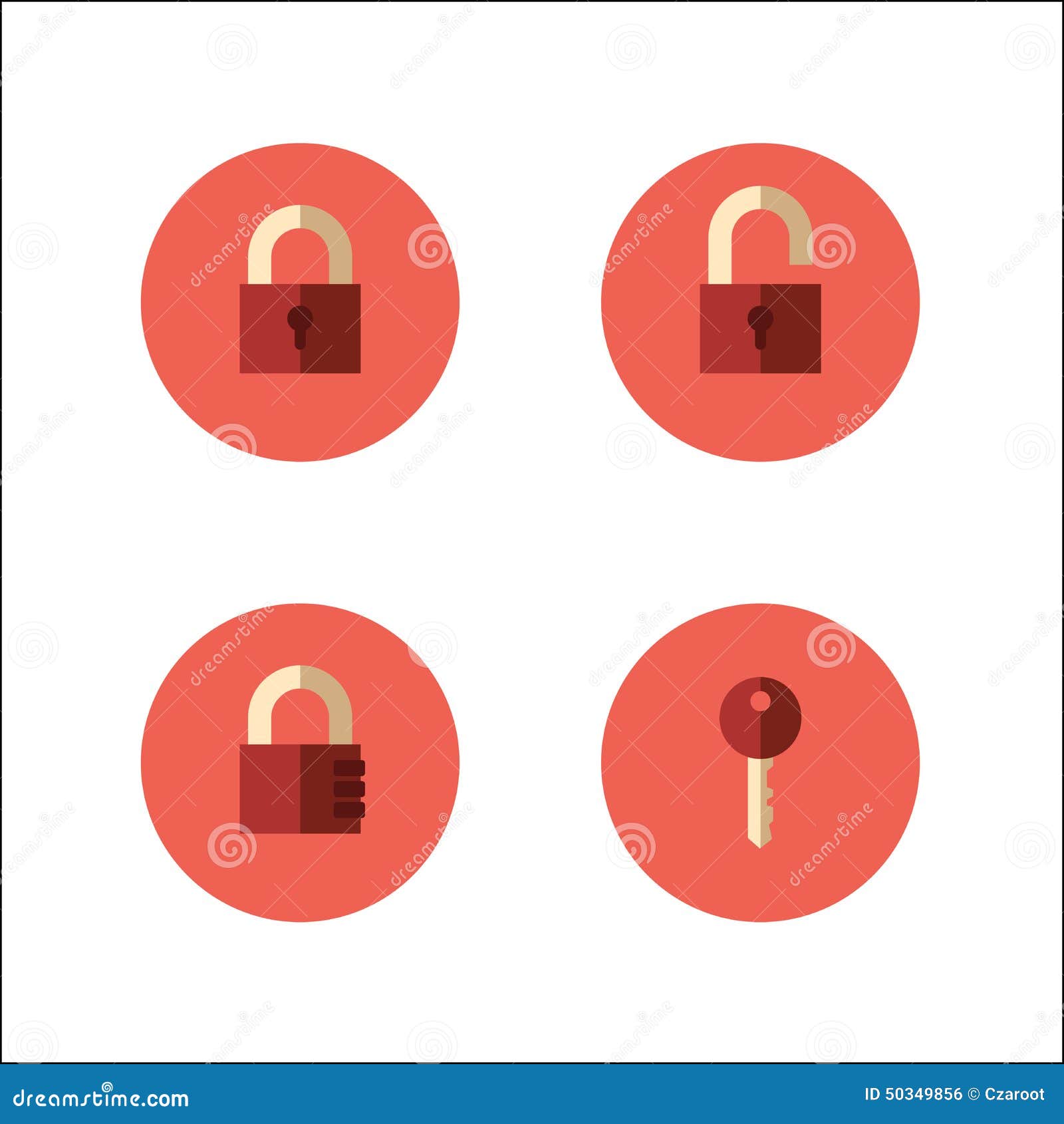 Set of lock icons stock vector. Illustration of private - 50349856