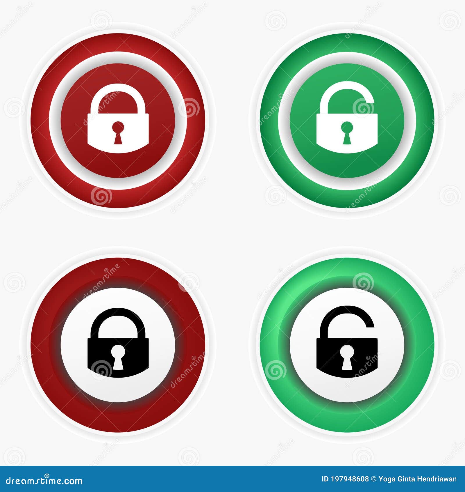 Set of Lock and Unlock Icon. Different Styles. Accessibility ...
