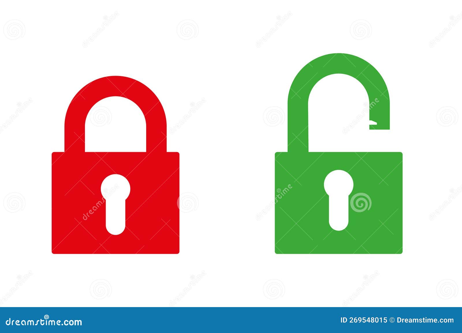 Set of Lock and Unlock Sign Vector Illustration - EPS 10 Vector Stock ...