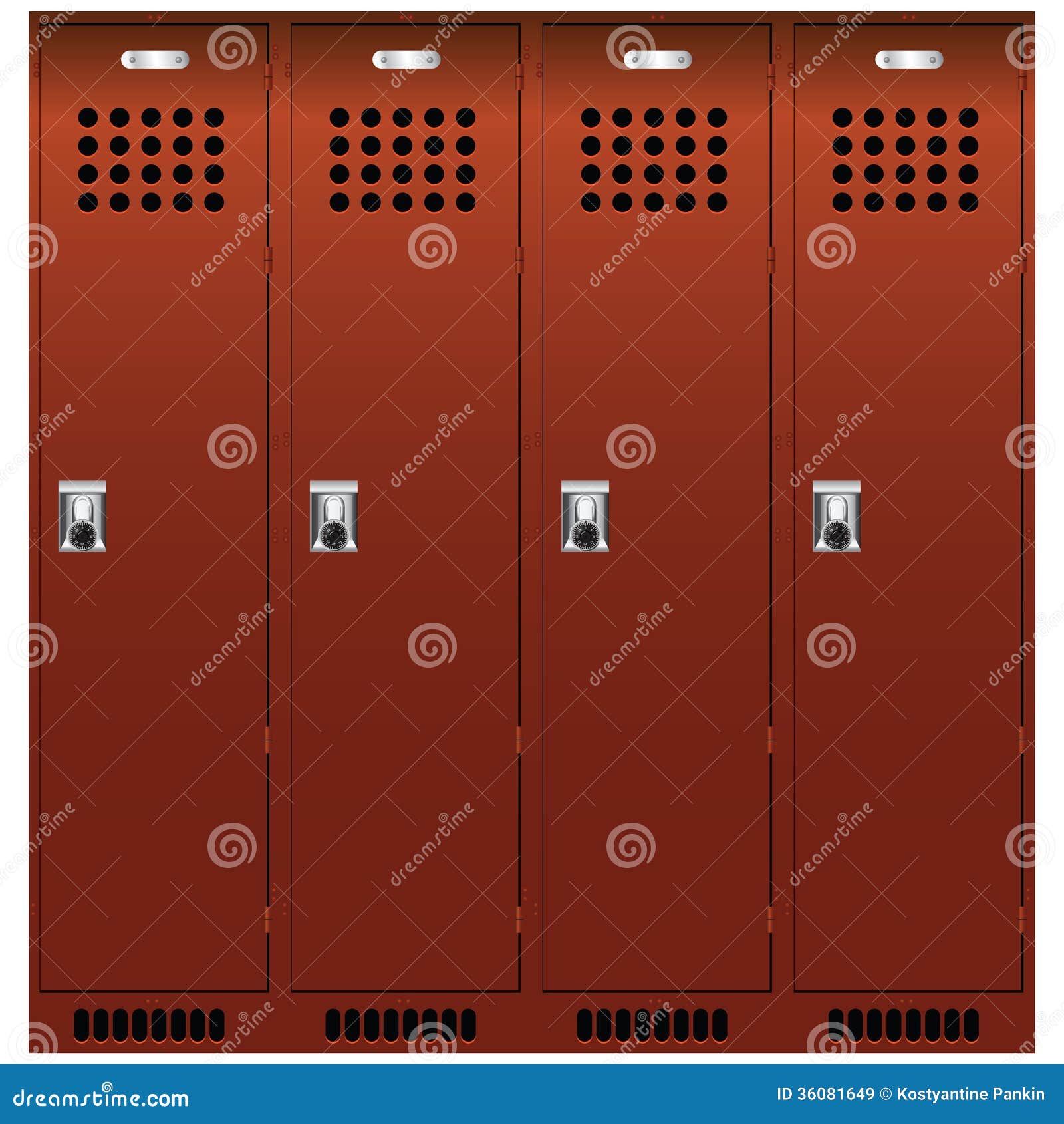 Set of the lockers stock vector. Illustration of education - 36081649