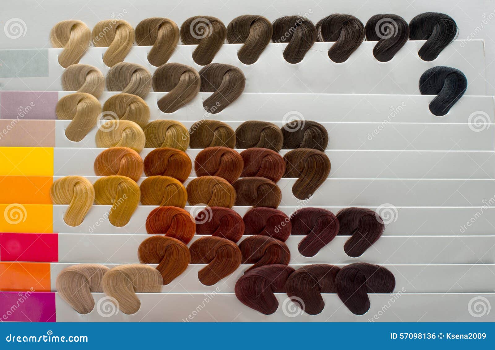 Set of locks of hair stock photo. Image of closeup, dark - 57098136