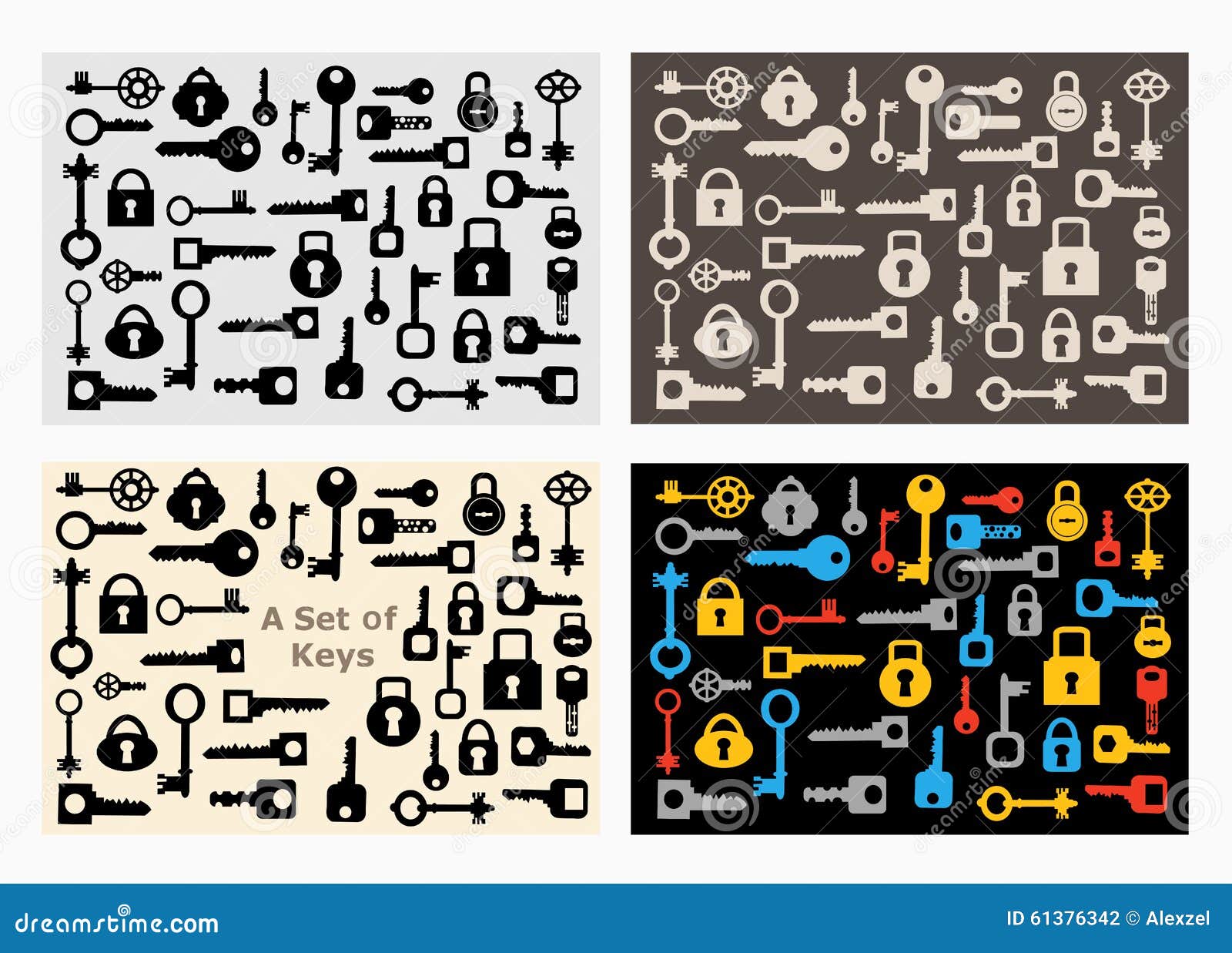 Set of locks stock vector. Illustration of house, privacy - 61376342