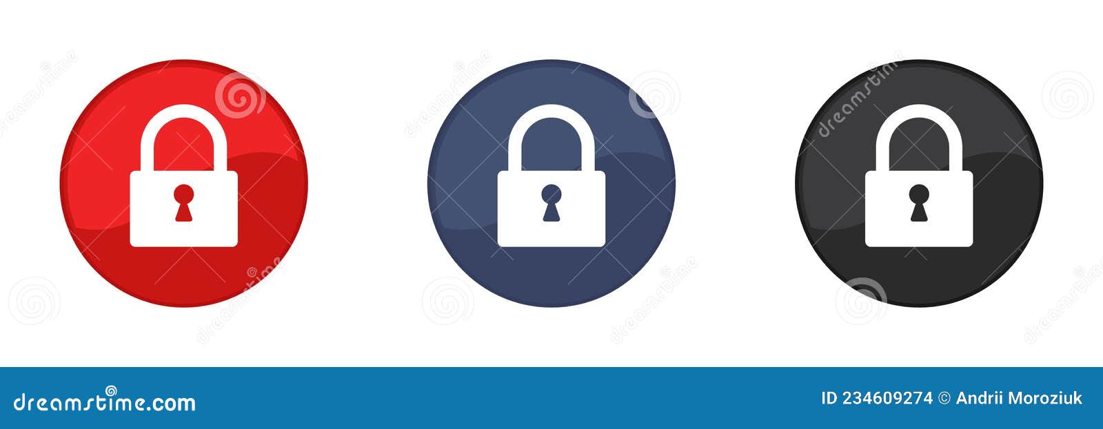 A Set of Locks. Vector Illustration Stock Illustration - Illustration ...