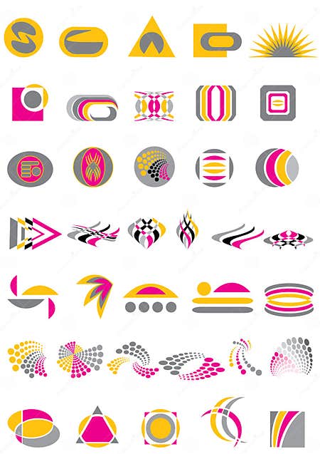 Set logo stock vector. Illustration of pink, design, logotype - 7981640