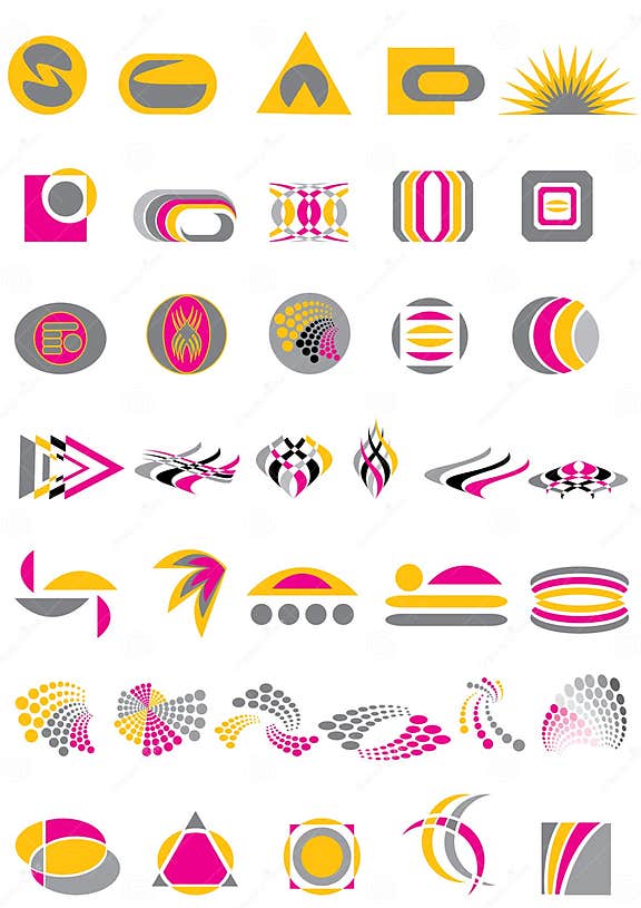 Set logo stock vector. Illustration of pink, design, logotype - 7981640