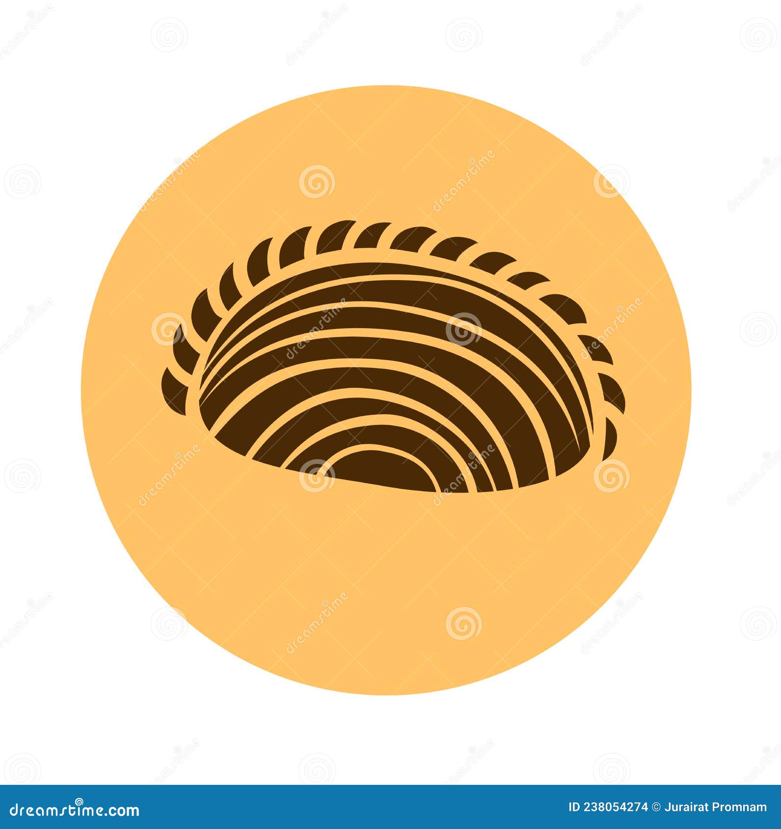 Logo Curry Puff Circle Background Vector. | CartoonDealer.com #238054279