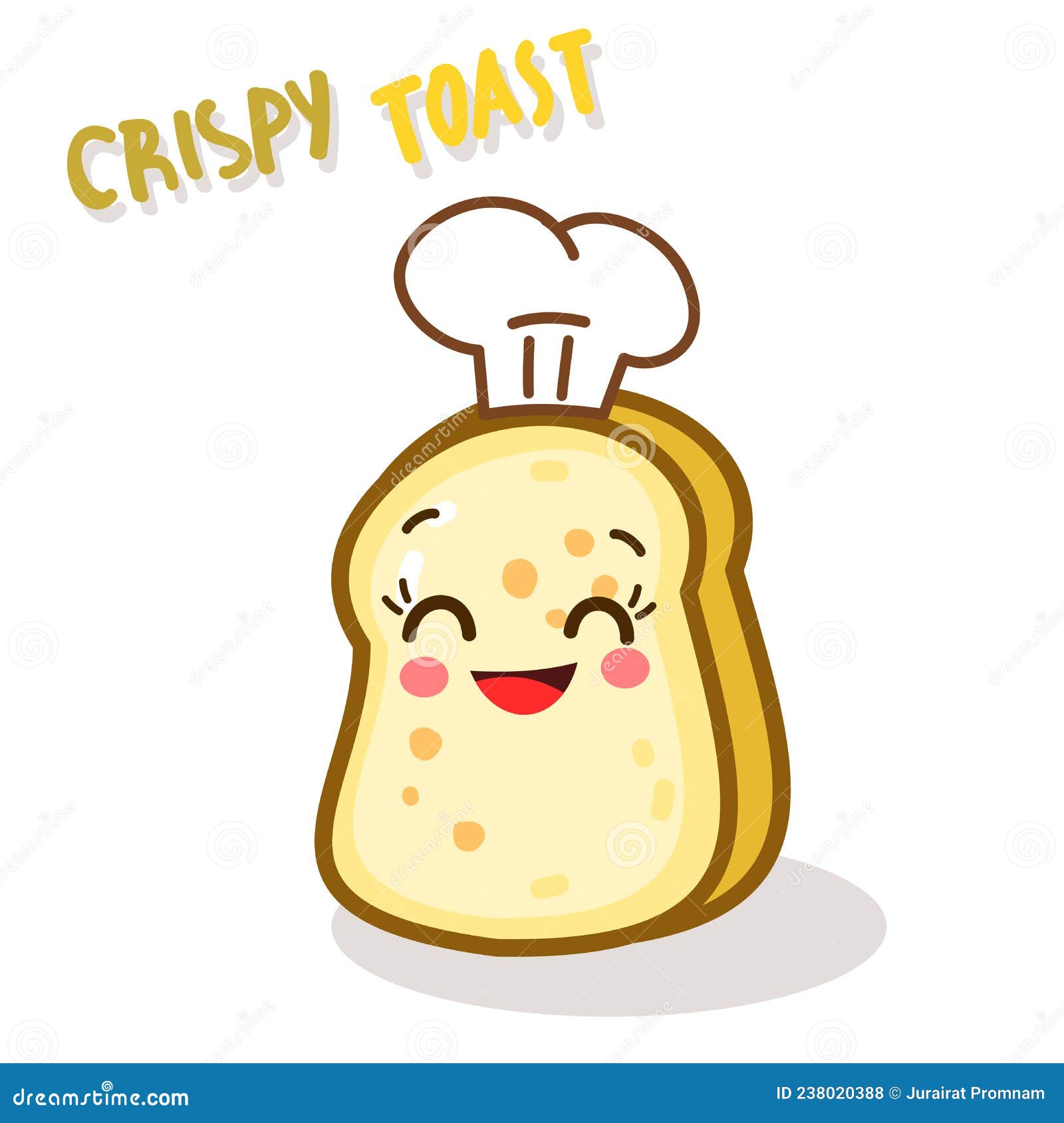 Logo Cute Bread Crispy Vector. Stock Vector - Illustration of brown ...