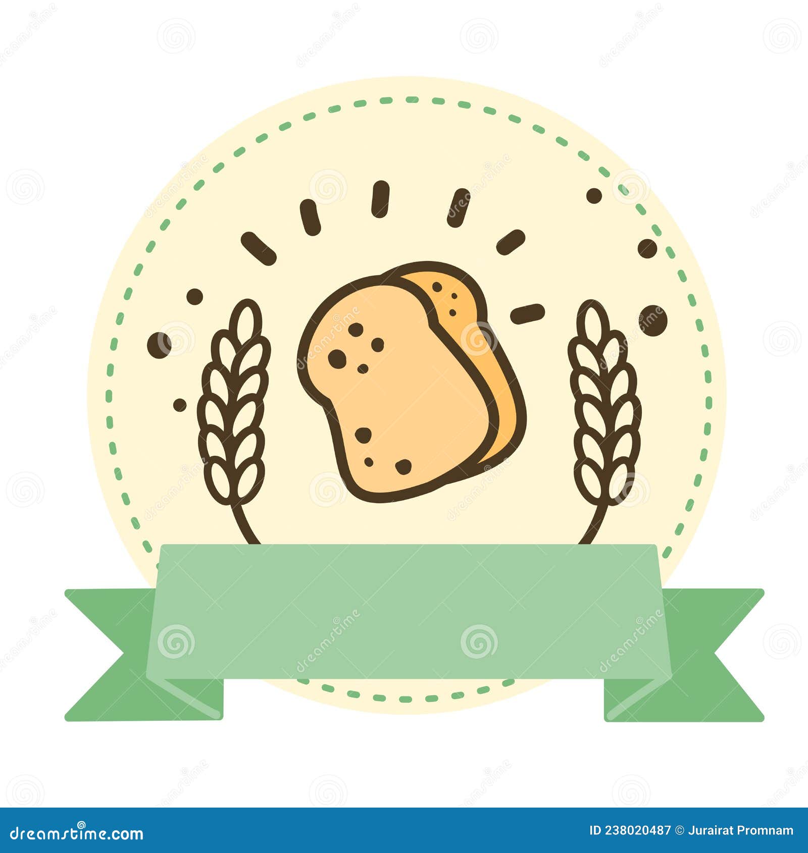 Logo Cute Bread Crispy Vector. Stock Vector - Illustration of doctor ...