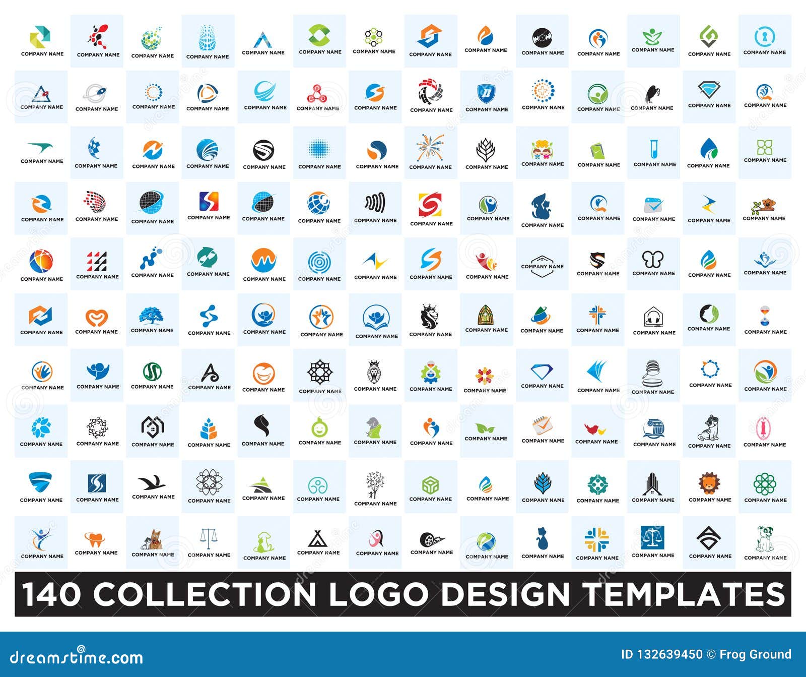 Set of Logo Design Templates Stock Illustration - Illustration of ...
