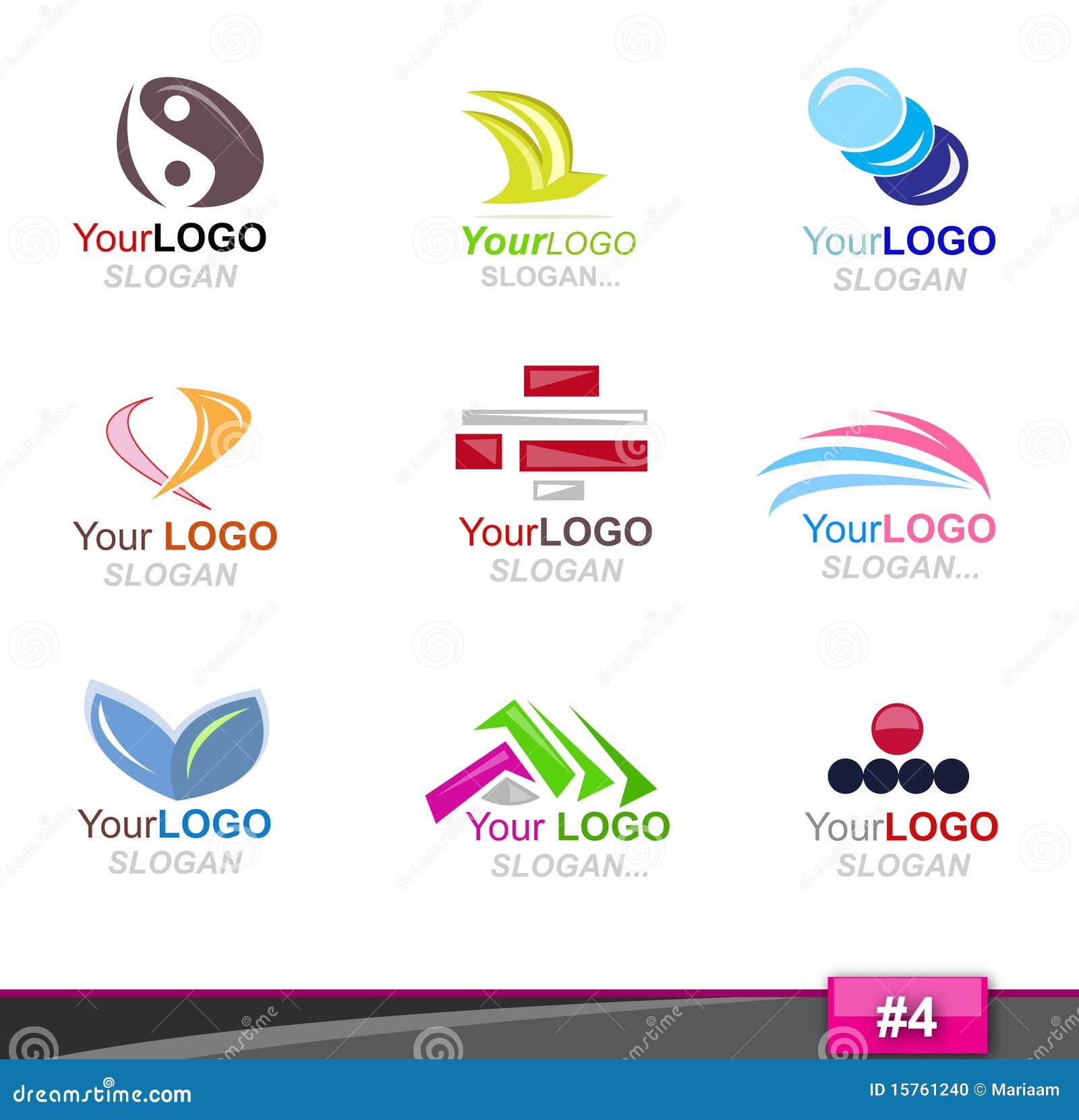 Set of Logo Elements, Part 4 Stock Illustration - Illustration of ...